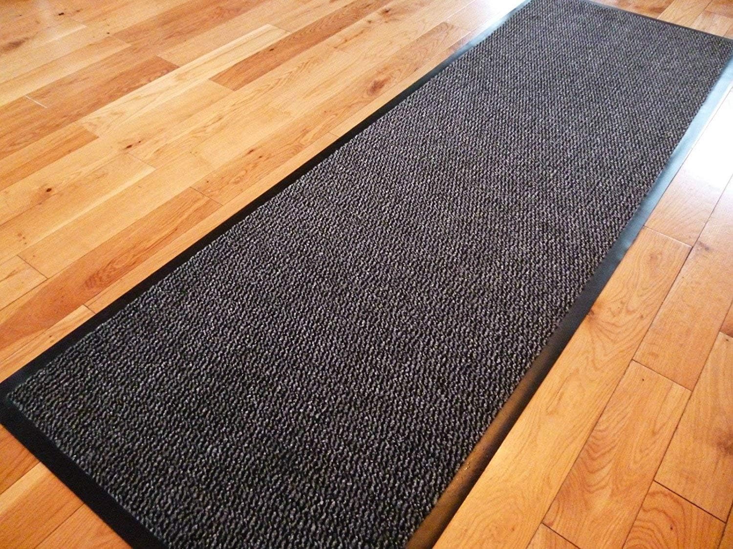 TrendMakers Dirt Stopper Door Mat Carpet Runner 60cm x 160cm Grey/Black ...