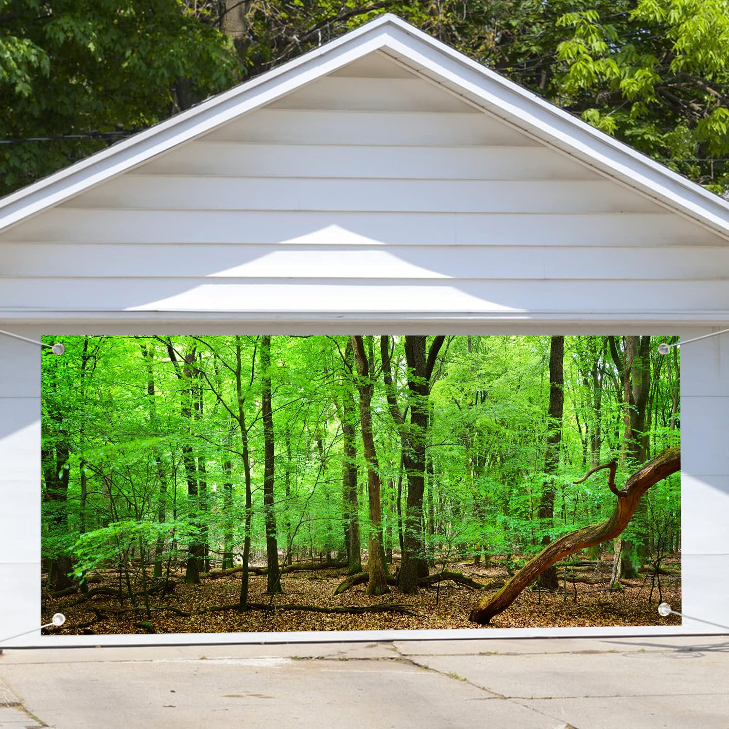 Amazon.com : Forest Garage Door Backdrop 13 x 6 ft, Tropical Rainforest ...