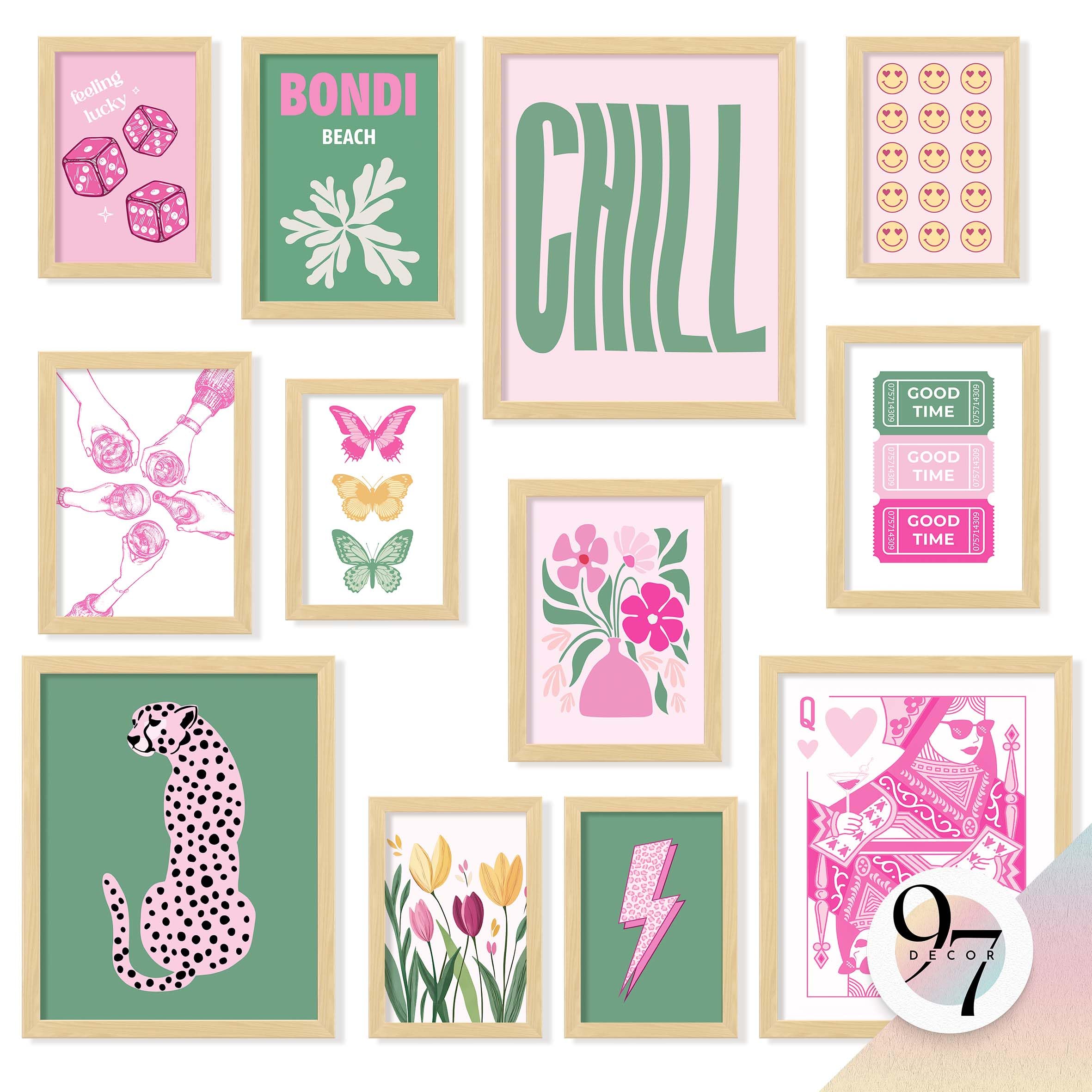 Amazon.com: 97 Decor Cute Preppy Room Decor Teen Girls - Colorful ...