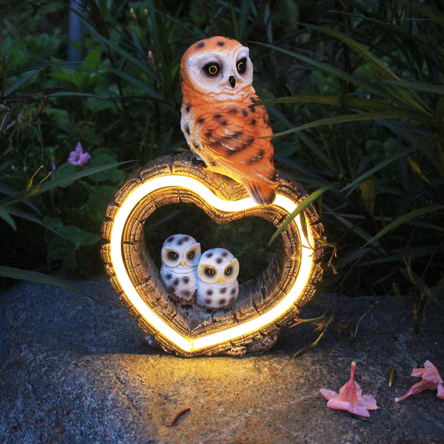 Amazon.com : Nacome Solar Owl Statues for Garden Decor: Welcome Sign ...