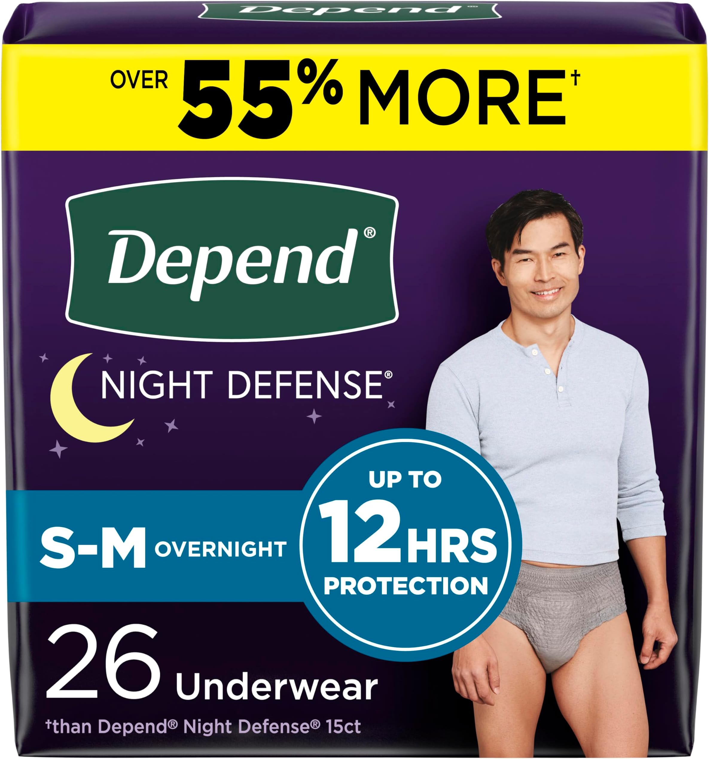 Amazon.com: Depend Night Defense Adult Incontinence Underwear for Men ...