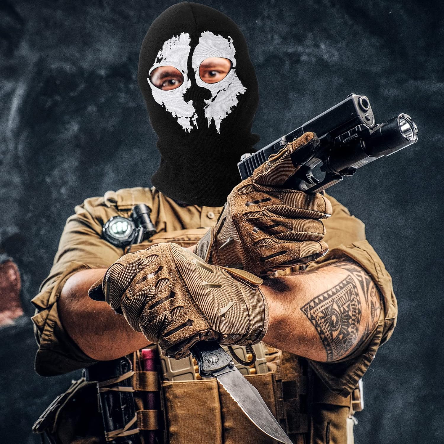 Halloween Ghost Balaclava for Men Full Face Skeleton Skull Mask ...