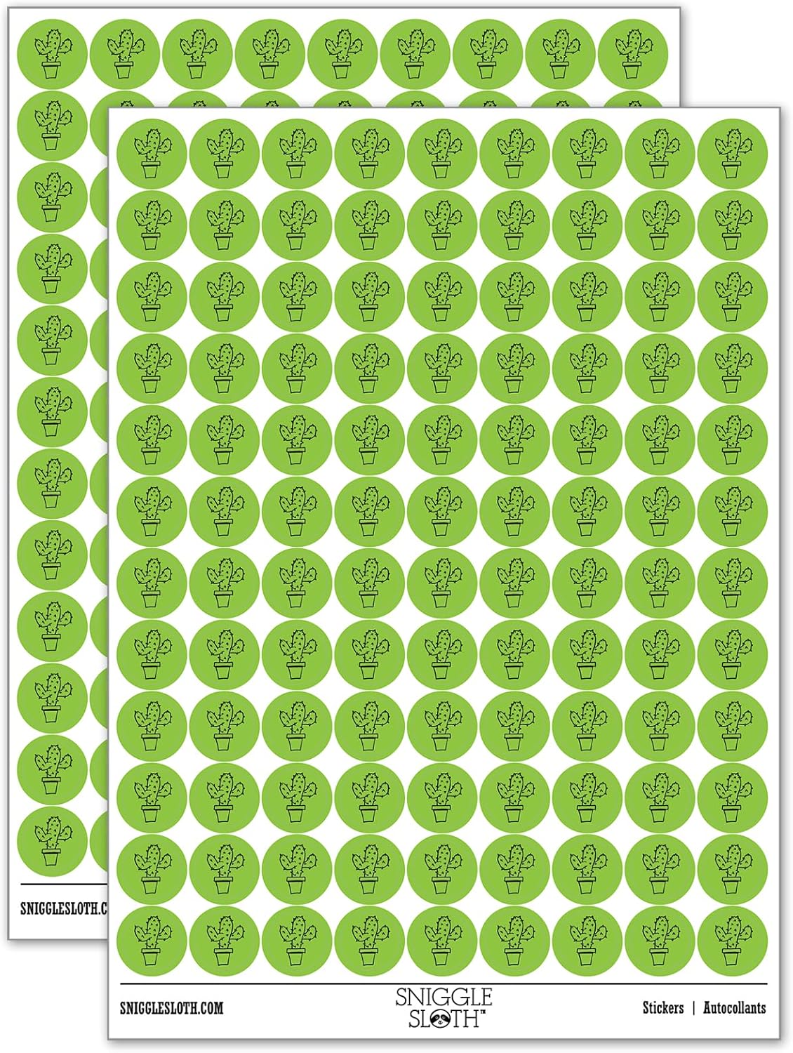 Amazon.com: Cute Prickly Cactus 200+ Round Stickers - Matte Finish - 0. ...
