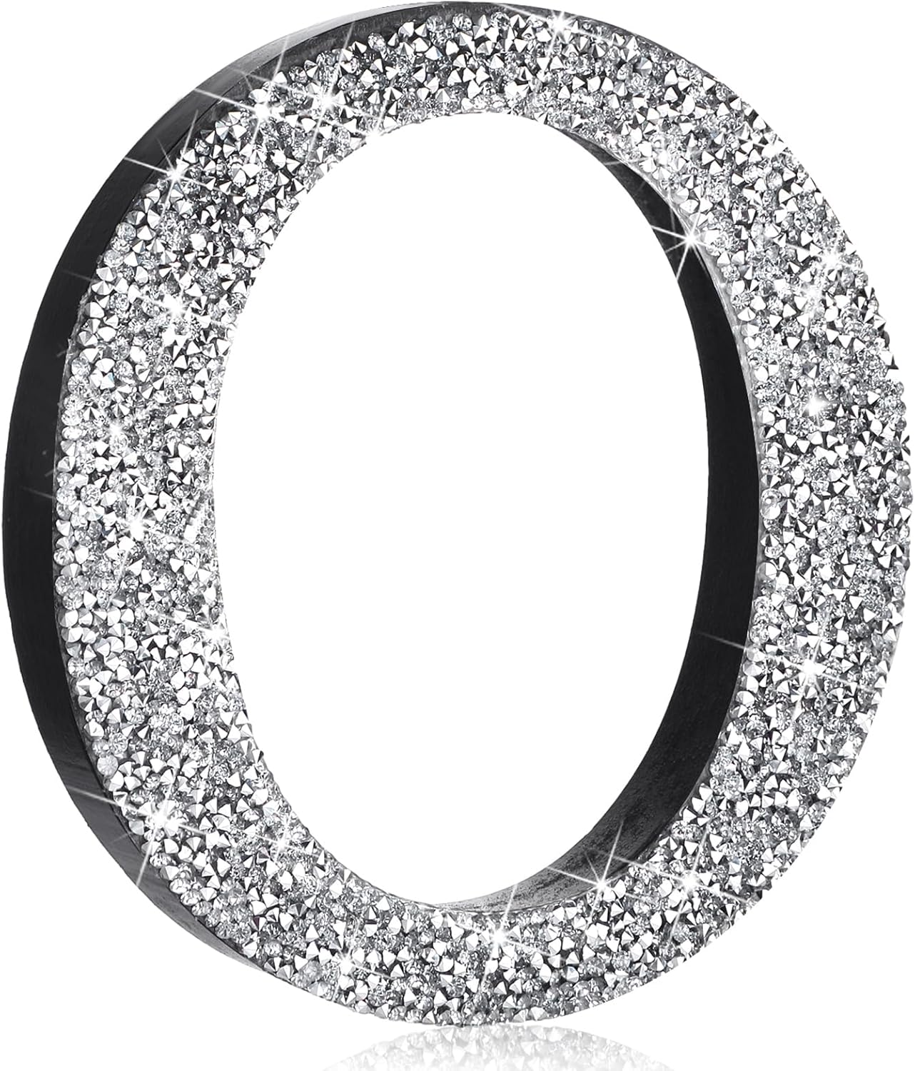 Amazon.com: Qunclay Silver Crystal Diamond Bling Letters Crushed ...