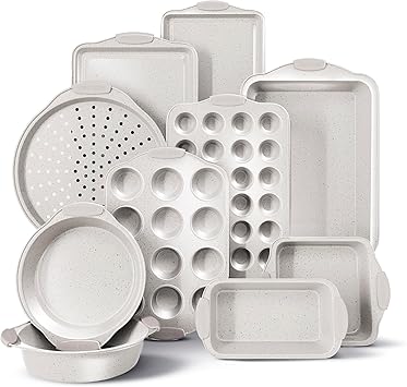 Amazon.com: Country Kitchen Nonstick Stackable Bakeware Set - Heavy ...