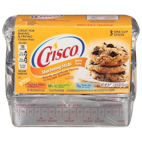 Amazon.com : Crisco Butter Flavor All-Vegetable Shortening Sticks, 20 ...