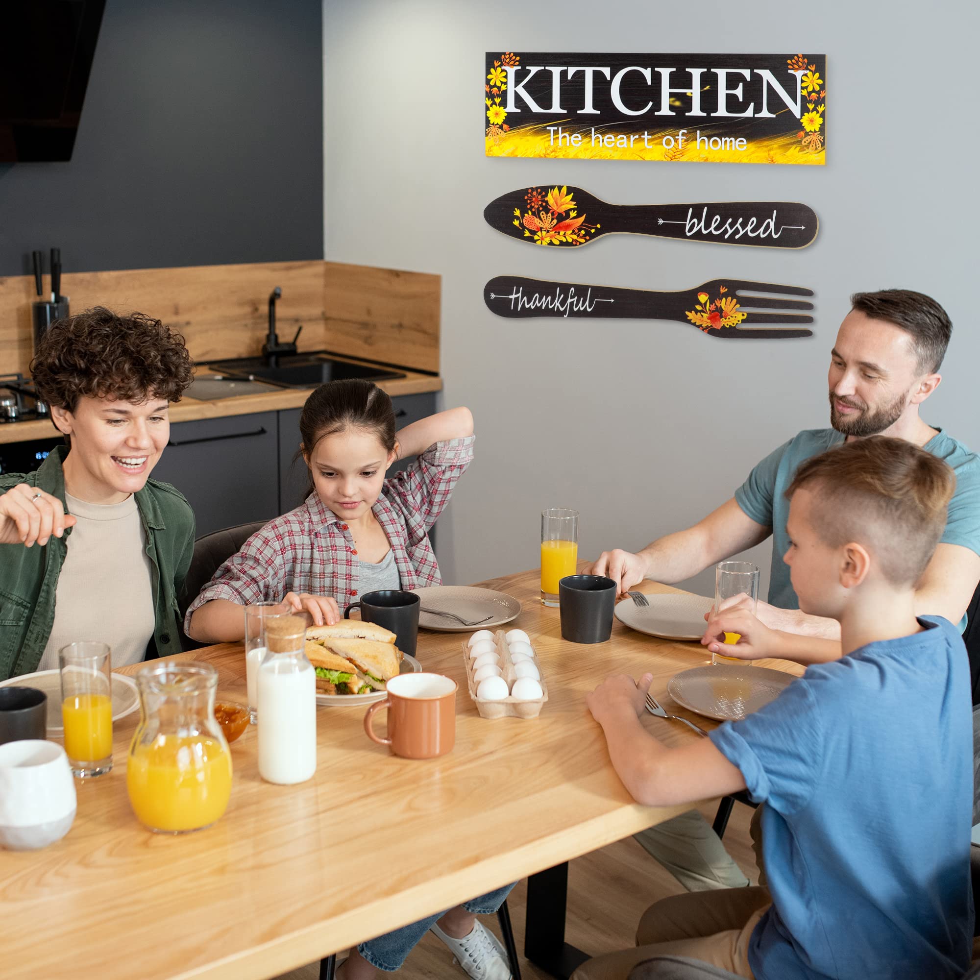 Snapklik.com : Fubeasi Wood Kitchen Sign Kitchen Signs For Above ...