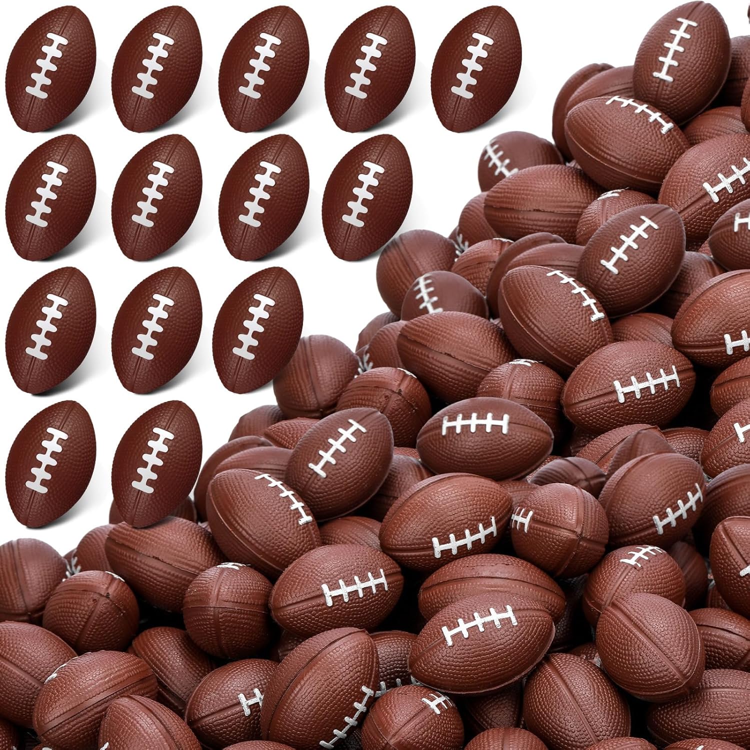 Amazon.com: Civaner 200 Packs Mini Football Bulk Sports Stress Ball ...