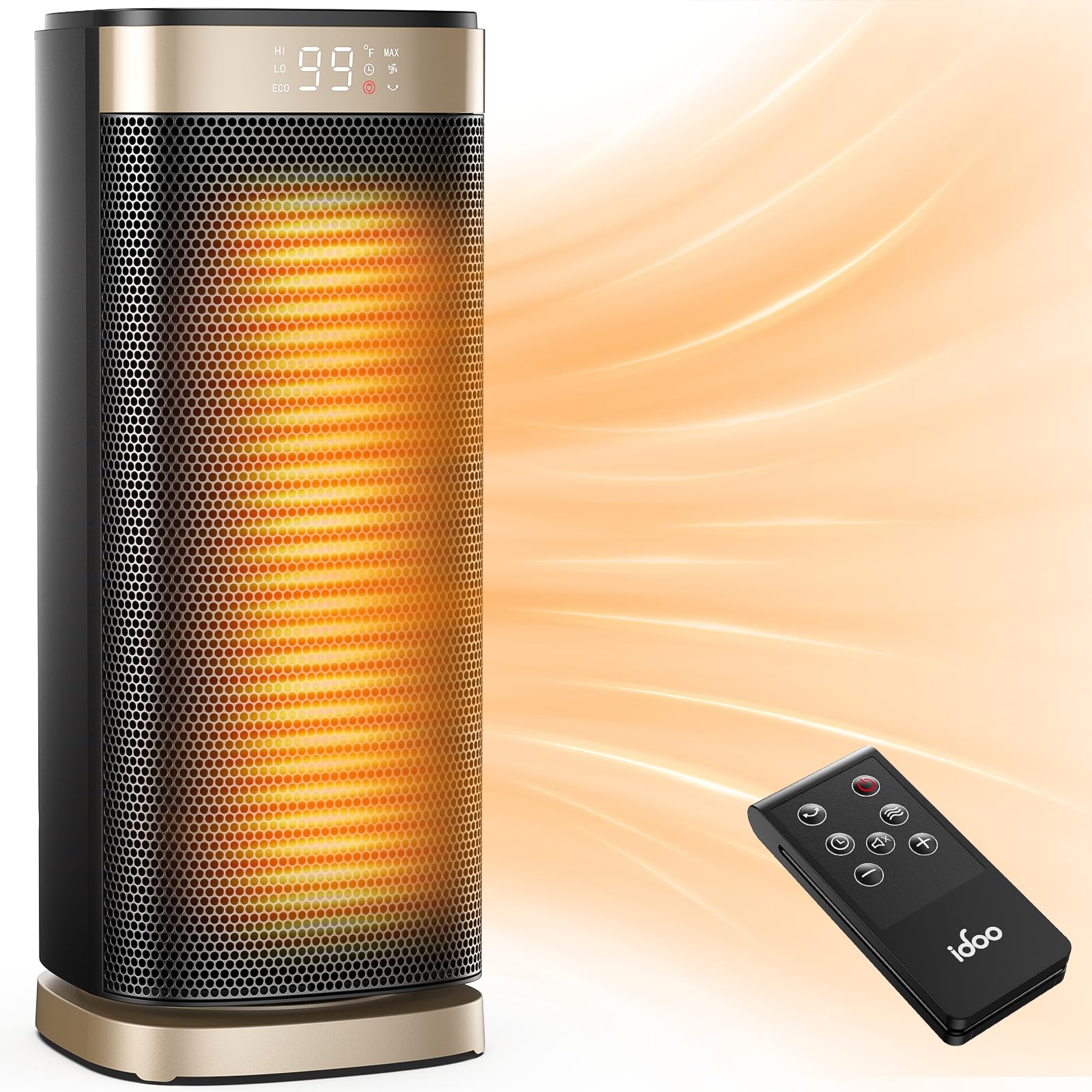 Amazon.com: iDOO Space Heater, Portable Electric Heaters for Indoor Use ...