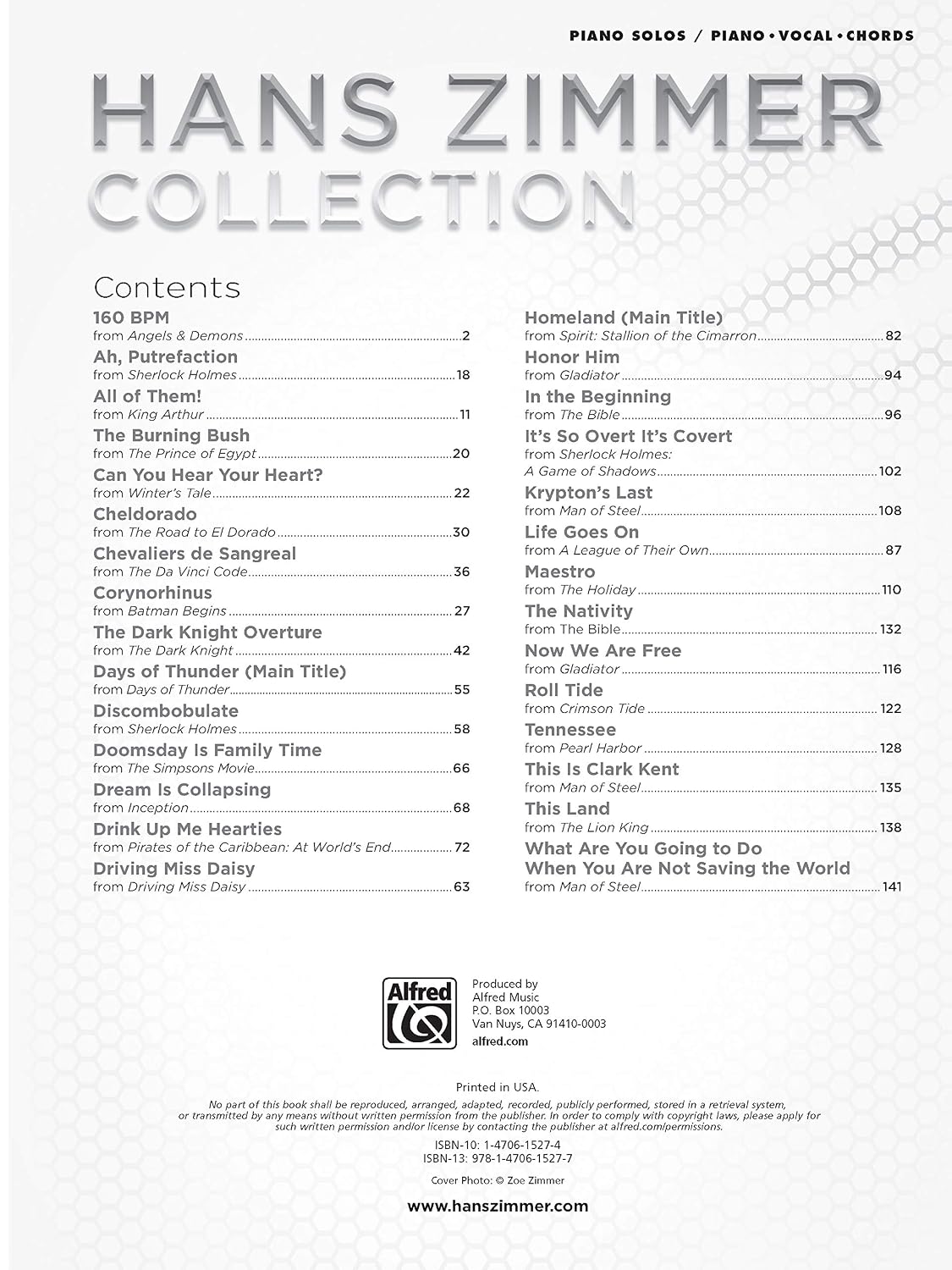 Sheet Music Man #38- HANS ZIMMER (update 8/12) – General Discussion ...