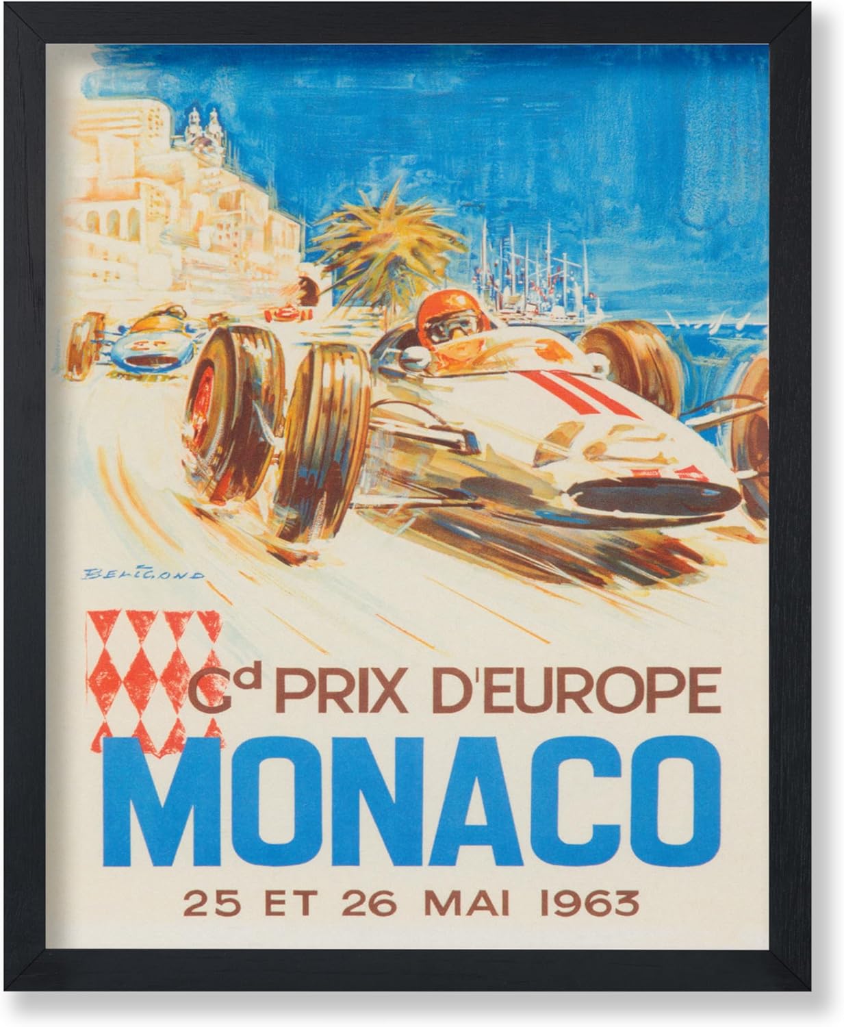 Amazon.com: Poster Master Vintage Car Racing Poster - Retro 1963 Print ...