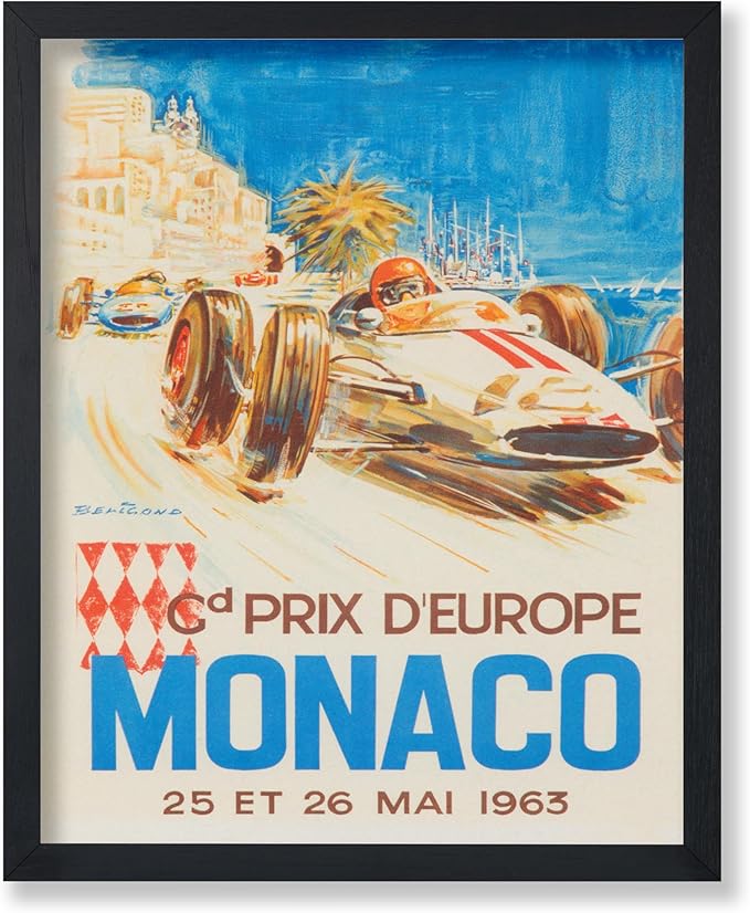 Amazon.com: Poster Master Vintage Car Racing Poster - Retro 1963 Print ...