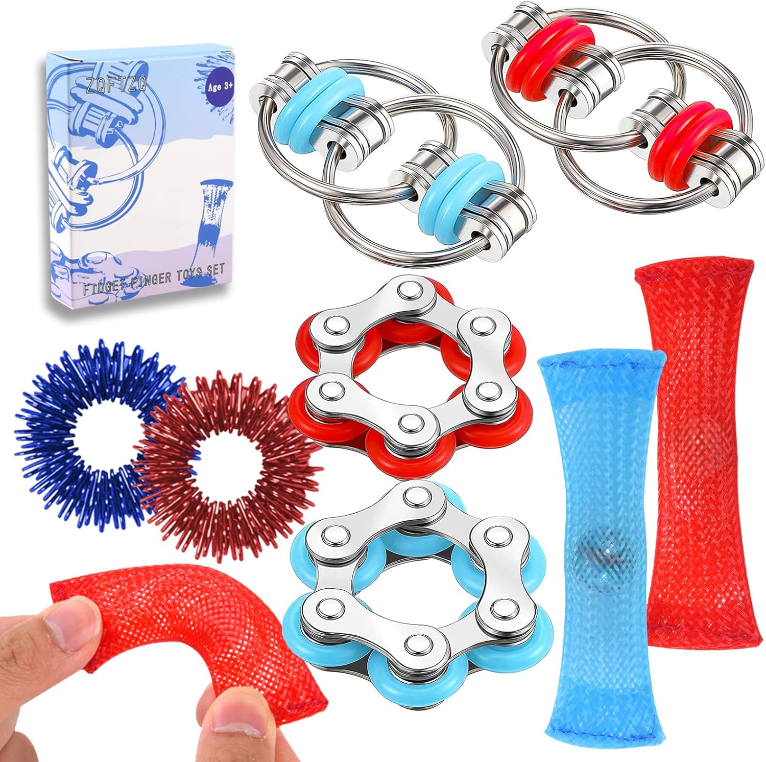 Amazon.com: ZQFTZQ Marble Mesh Fidget Toys Set - 8 Pcs Sensory Anti ...