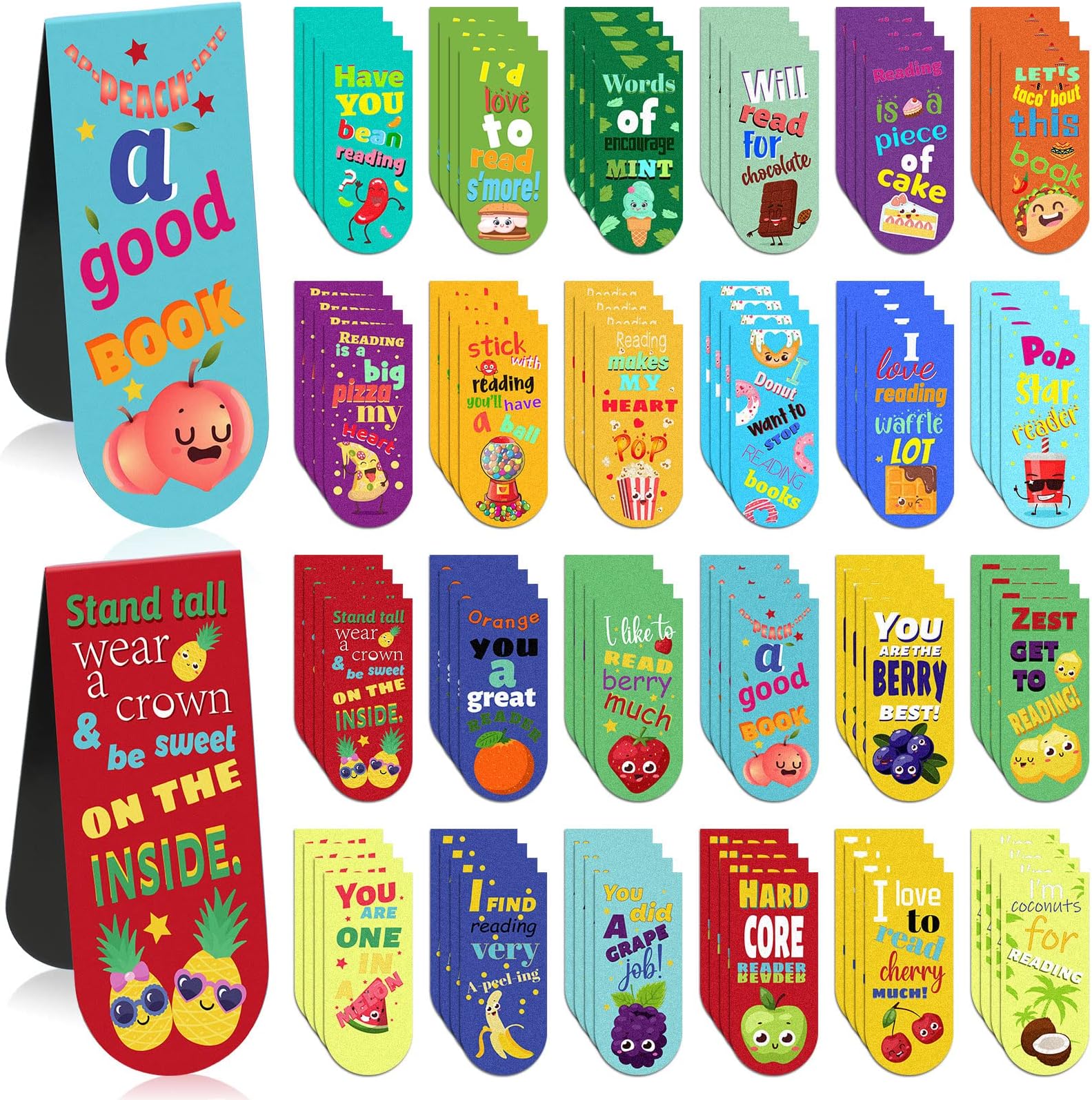 Amazon.com: Eaasty 96 Pcs Magnetic Scented Bookmarks Scratch and Sniff ...