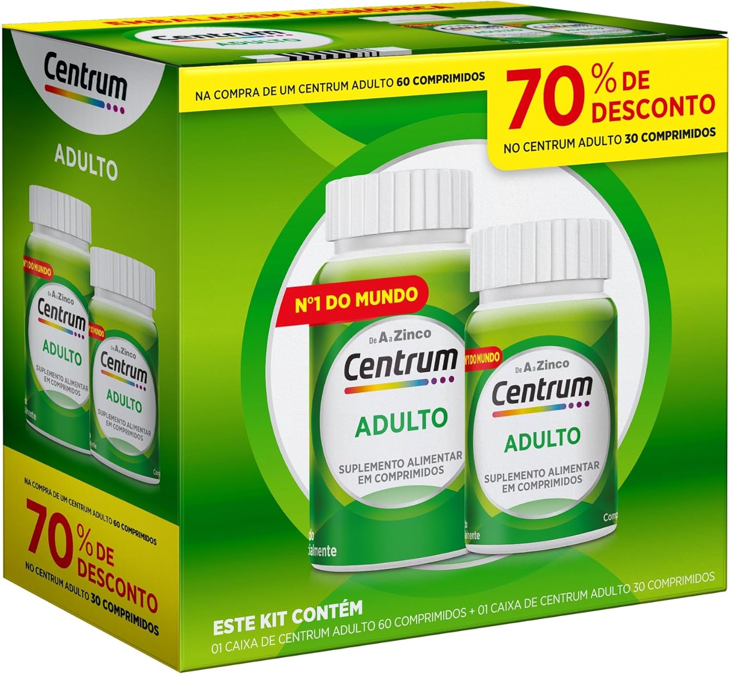 Centrum Adulto Multivitaminico Diário Adulto de A a Z, com Magnesio e ...