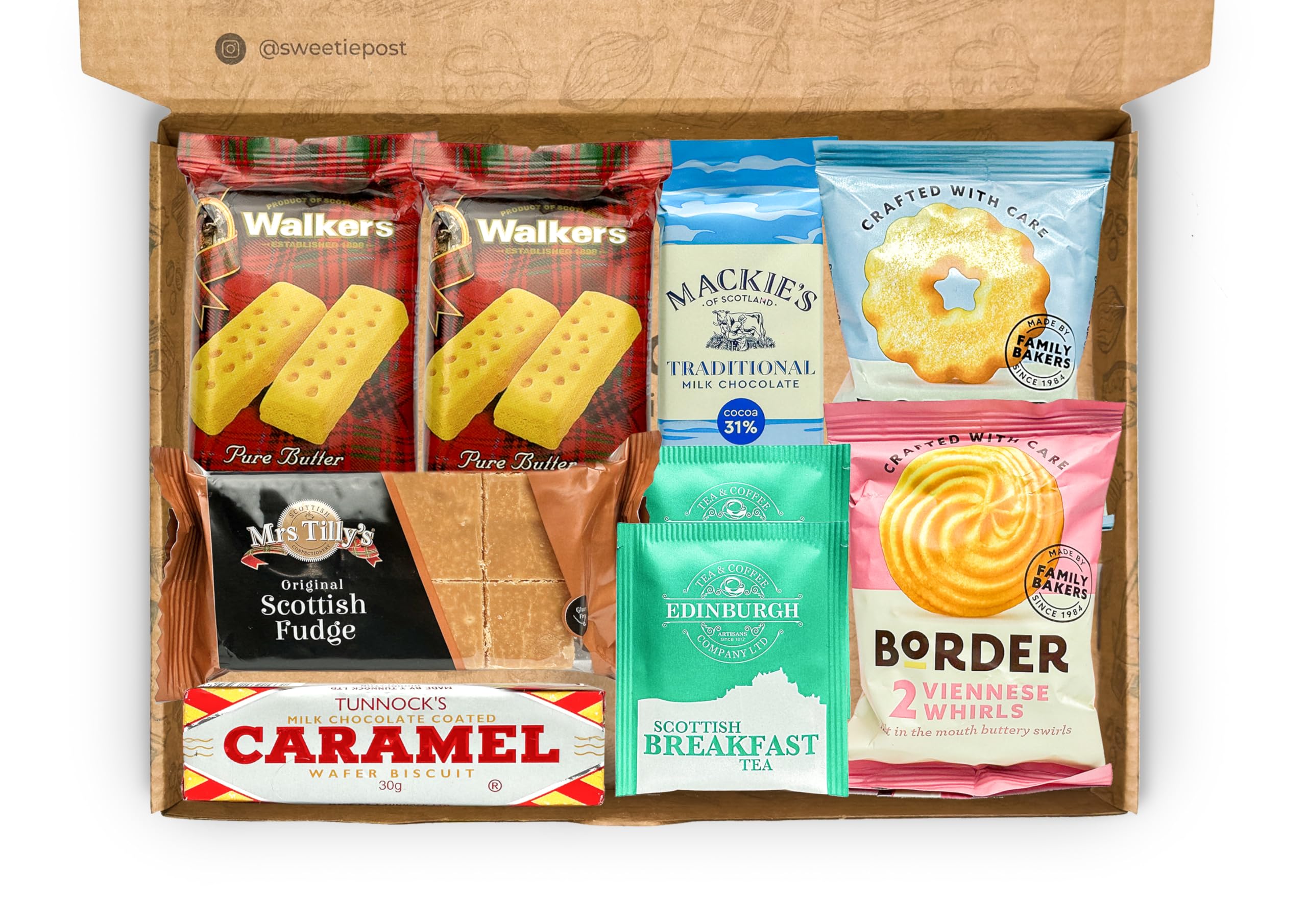 Scottish Letterbox Hamper | Scotland Food Treat Gift Box Hamper ...