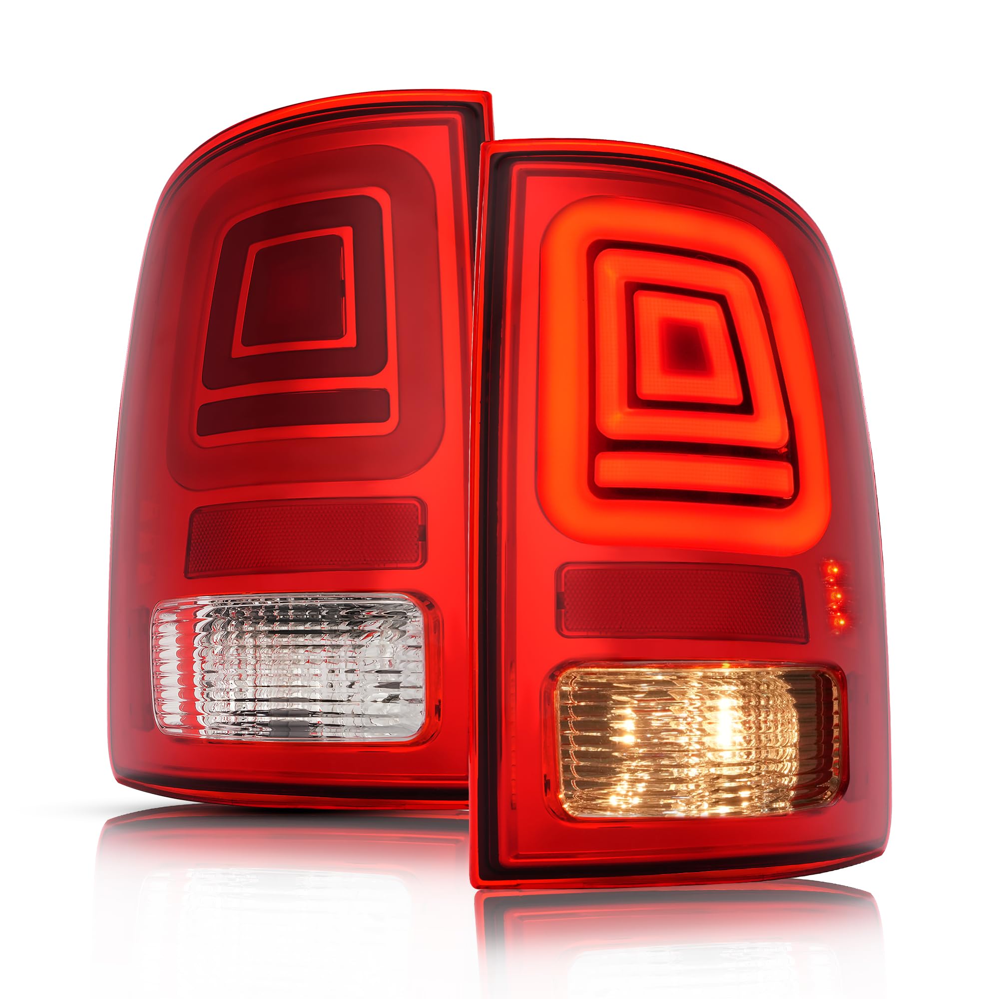 HECASA Pair Tail Lights Compatible with 2013-2018 Ram 1500 2500 3500/ ...