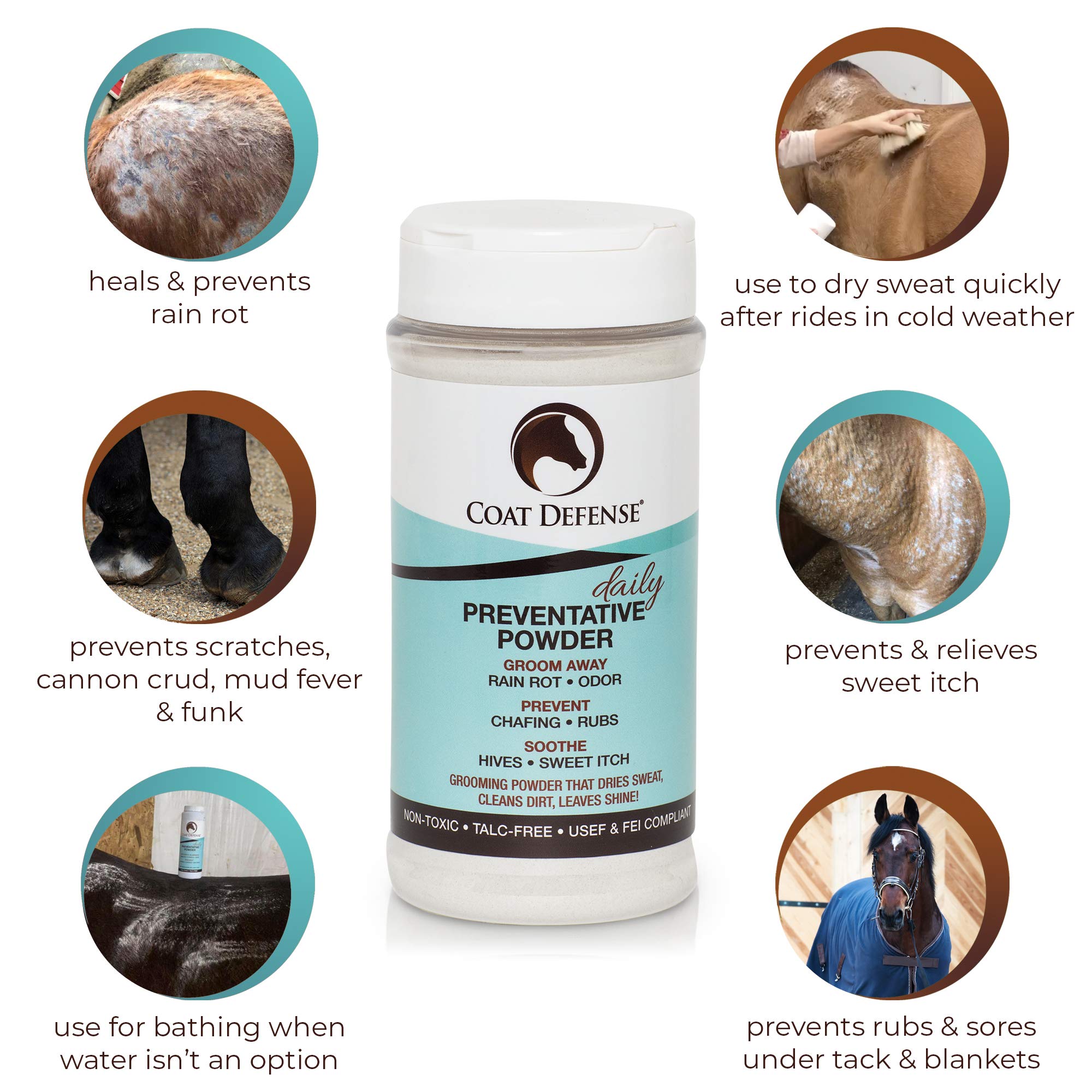 Snapklik.com : COAT DEFENSE Daily Preventative Powder For Horses - Safe ...