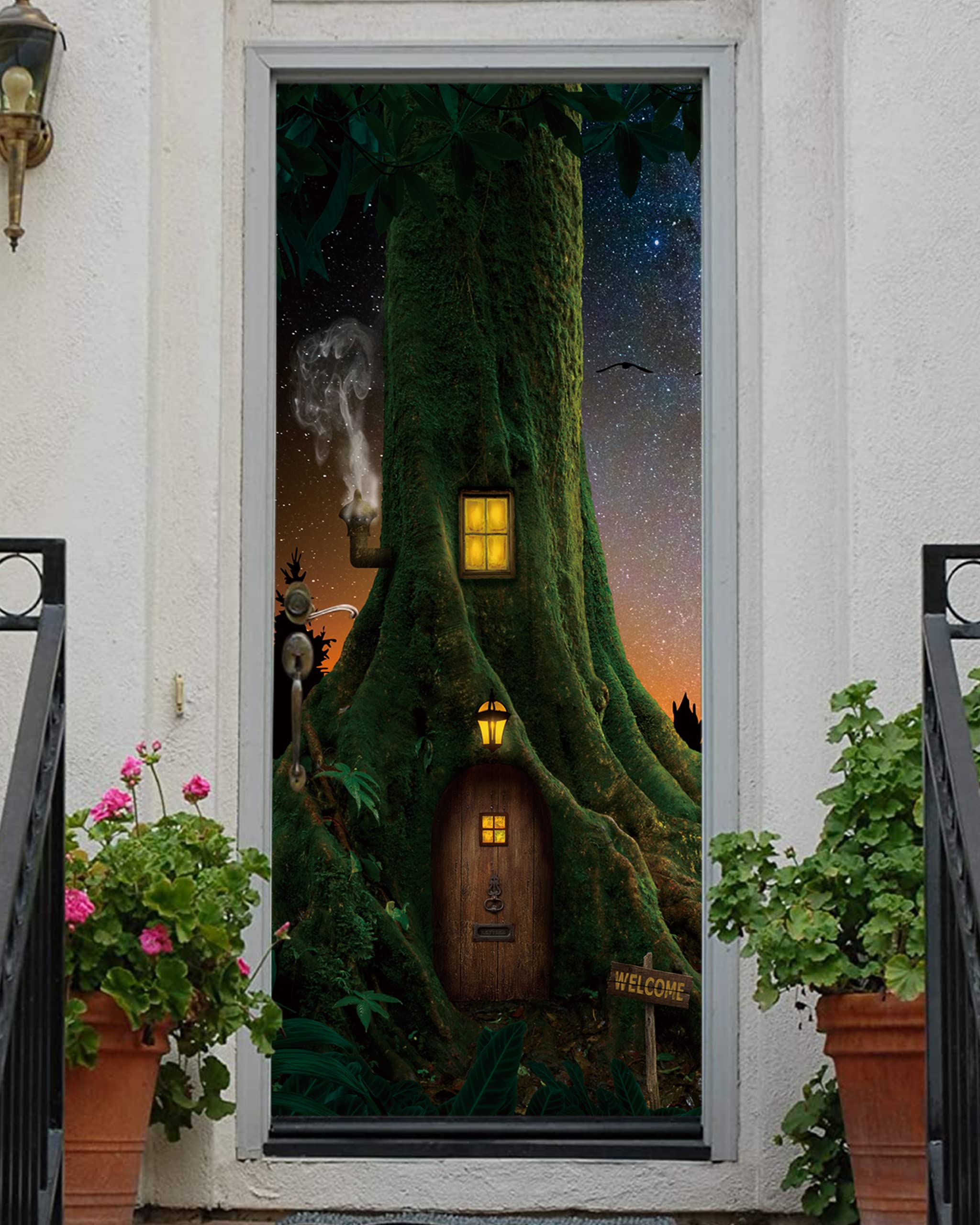 Amazon.com: FLFK Door Sticker - Door Mural Peel and Stick, Removable ...