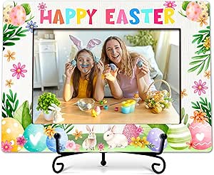Amazon.com - Happy Easter Photo Frame, Cute Easter Egg Design Wooden ...