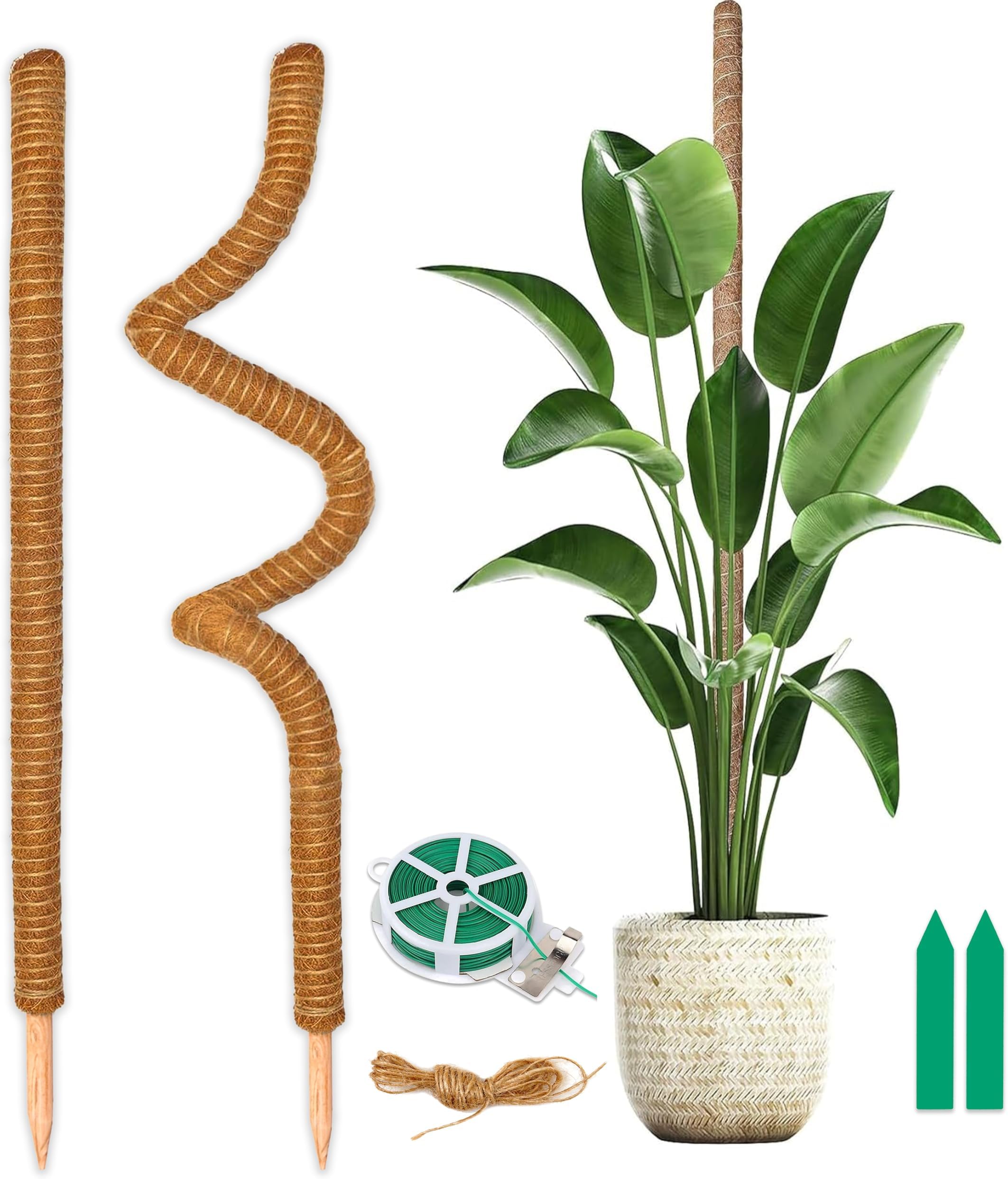 Amazon.com : Moss Pole, 48 Inch Monstera Plant Support, Plant Poles for ...