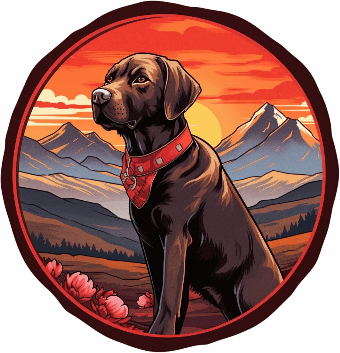 Amazon.com: Black Labrador Dog Patch 3" Iron-on Embroidered Sublimated ...