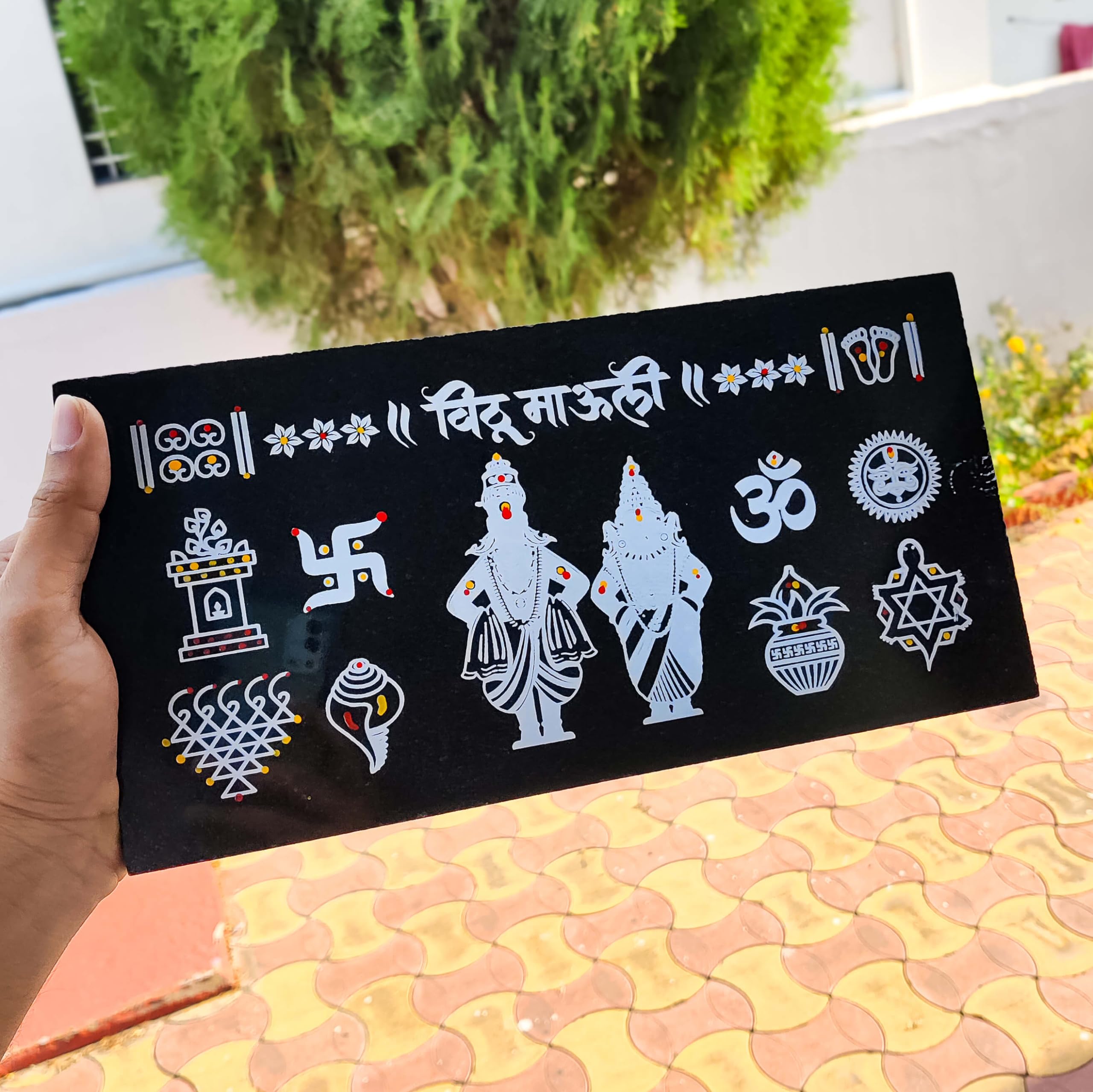 Buy CHITRASHILA Handcrafted Chaitrangan Rangoli Designs on Granite ...