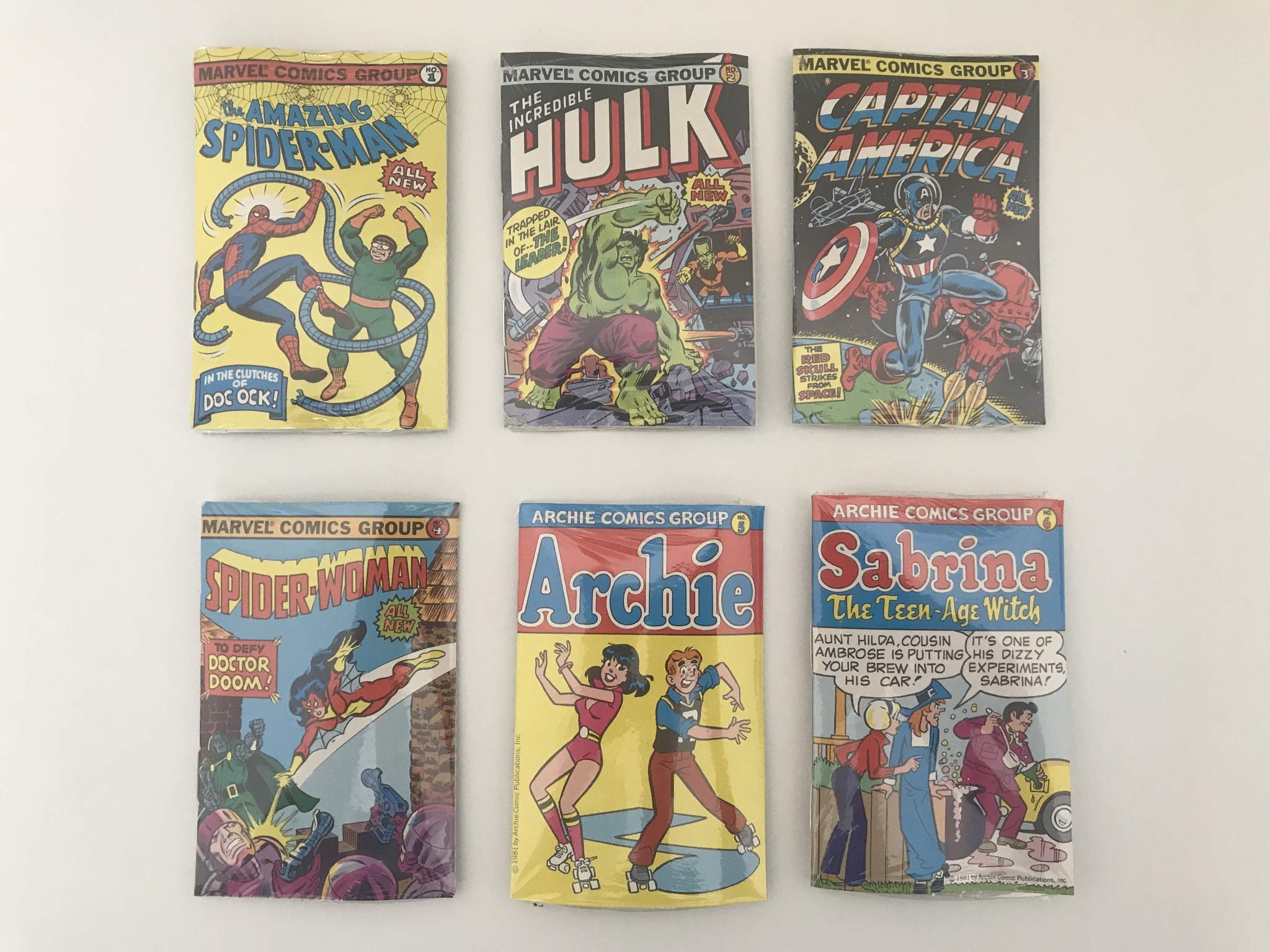 Buy BUBBLE FUNNIES MINIATURE COMIC BOOK COLLECTION #1-6 COMPLETE SET ...
