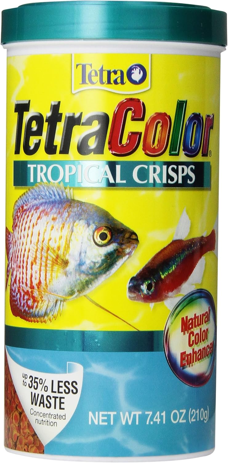 TetraColor Tropical Crisps Fish Food, 7.41 Ounces, With Natural Color ...