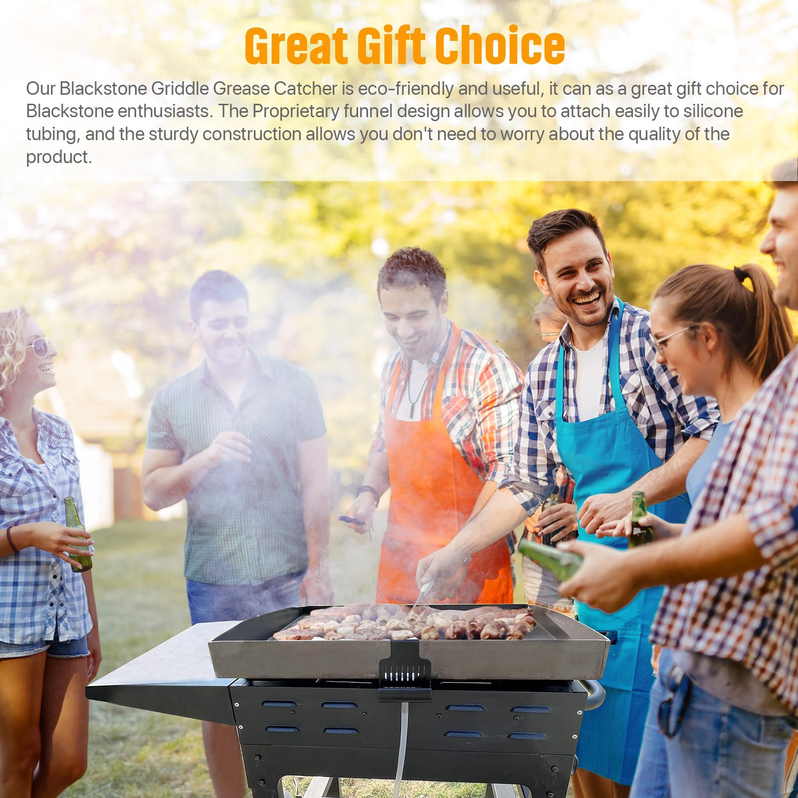 Snapklik.com : RUSFOL Upgraded Griddle Grease Catcher, Rear Grease ...