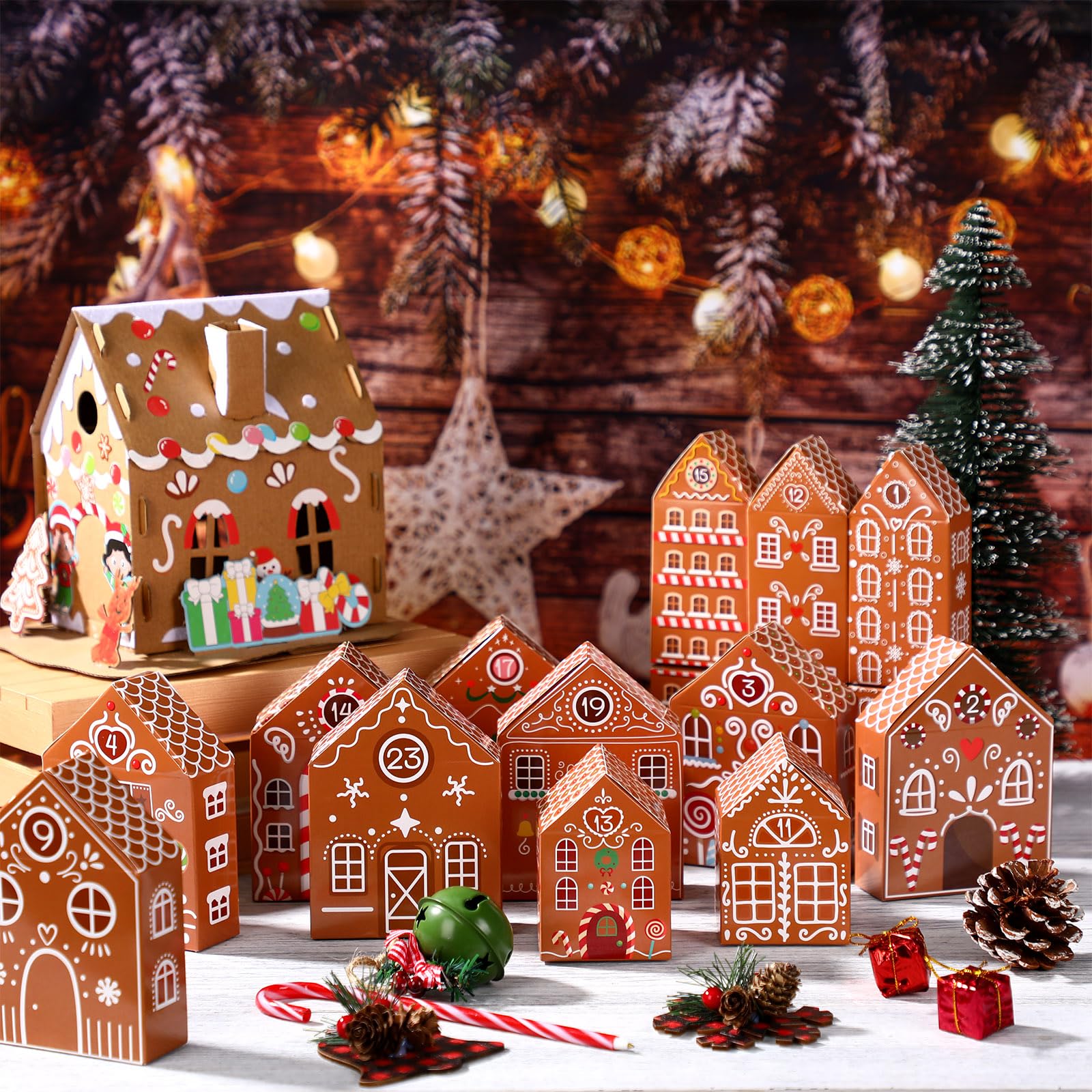 Snapklik.com : Fuutreo 25 Pcs Christmas Advent Calendar Boxes Cardboard ...