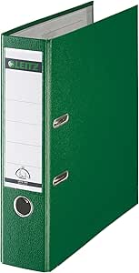 Leitz Lever Arch File, Green, Plastic, A4, 8 cm spine, 10150055 ...