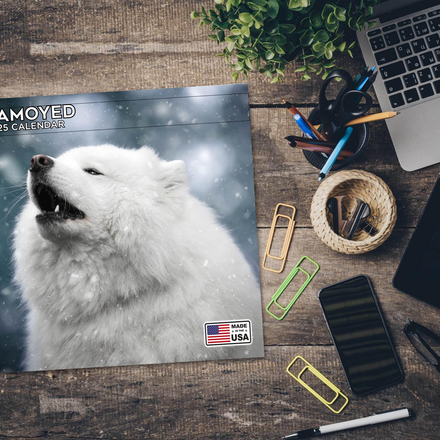 Snapklik.com : 2025 Samoyed Calendar - Dog Breed Wall Calendar - 12 X ...