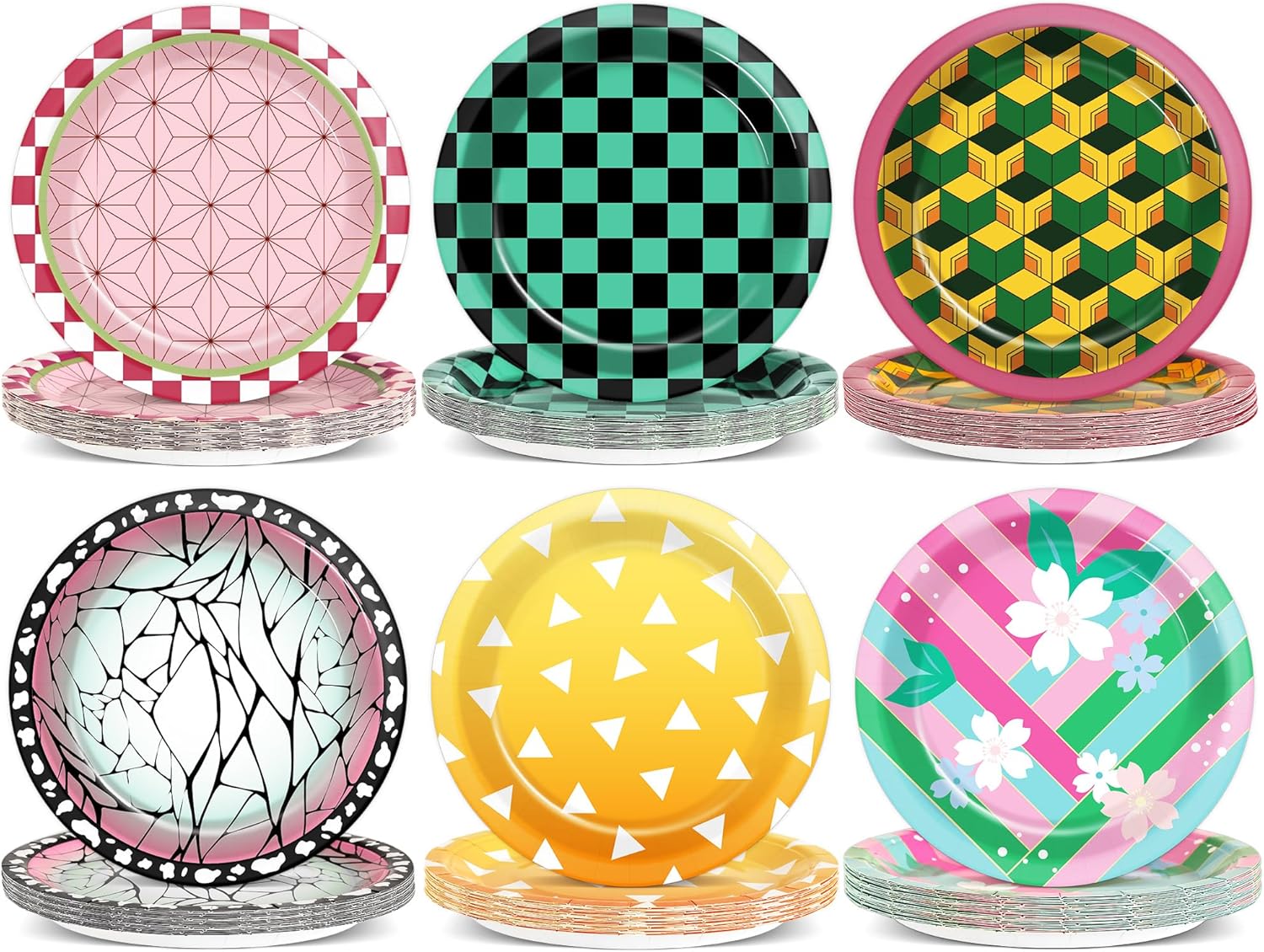 Amazon.com: 48Pcs Anime Birthday Party Decorations Anime Theme Paper ...