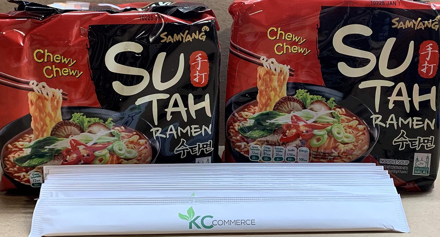 Amazon.com : Samyang, Sutah Ramen Hot & Spicy Flavor Instant Noodle ...
