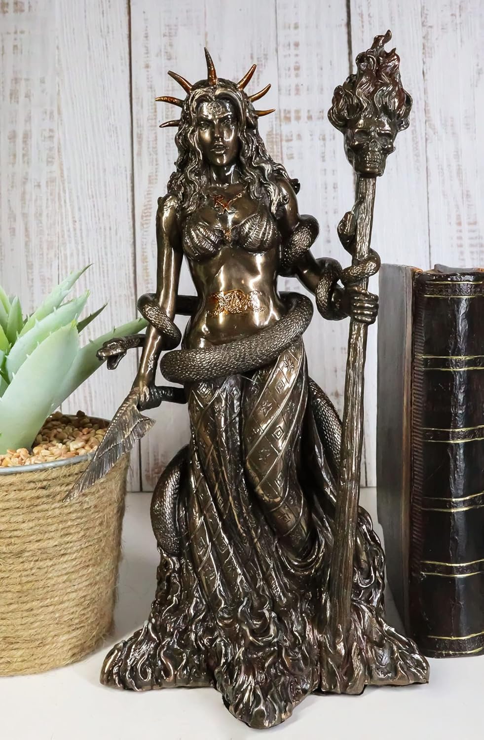 Ebros Greek Goddess White Witch Sorceress Hecate Figurine in Bronze ...