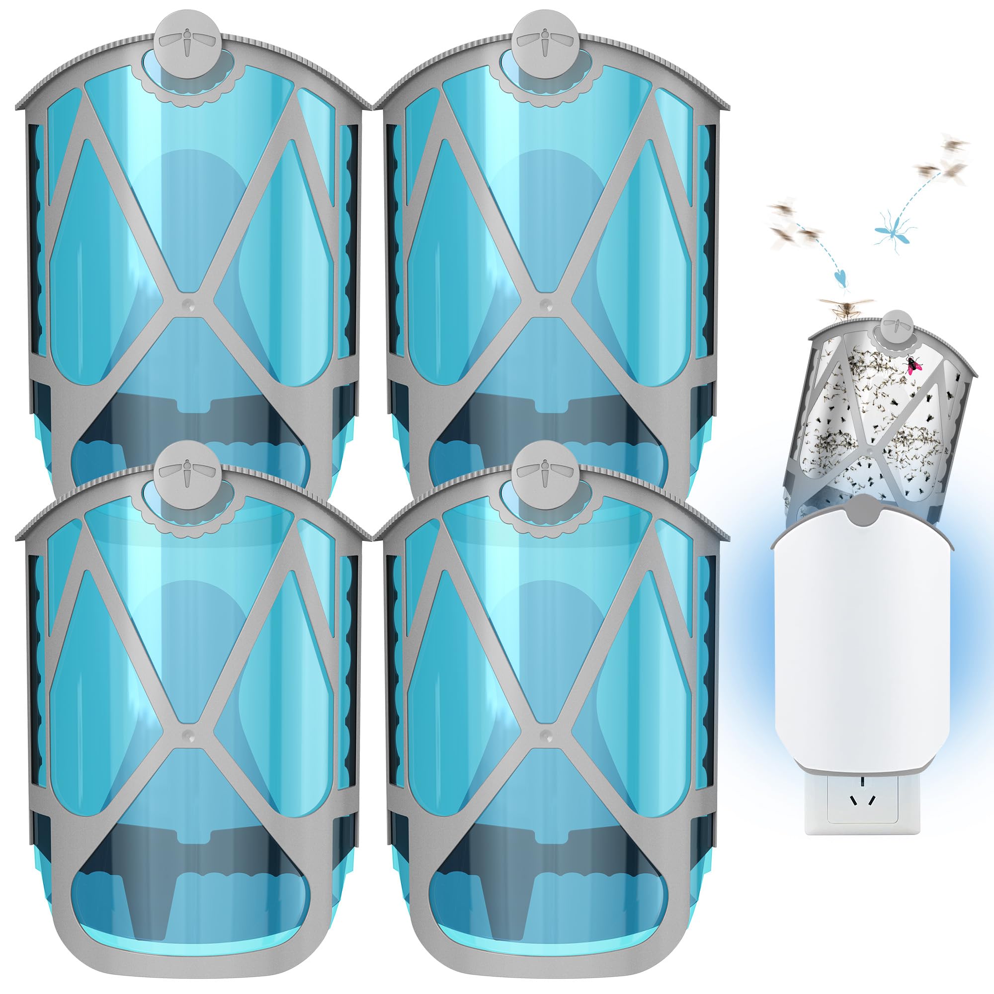 Amazon.com : Bietrunpro 4 Pack Flying Insect Trap Refill Compatible ...