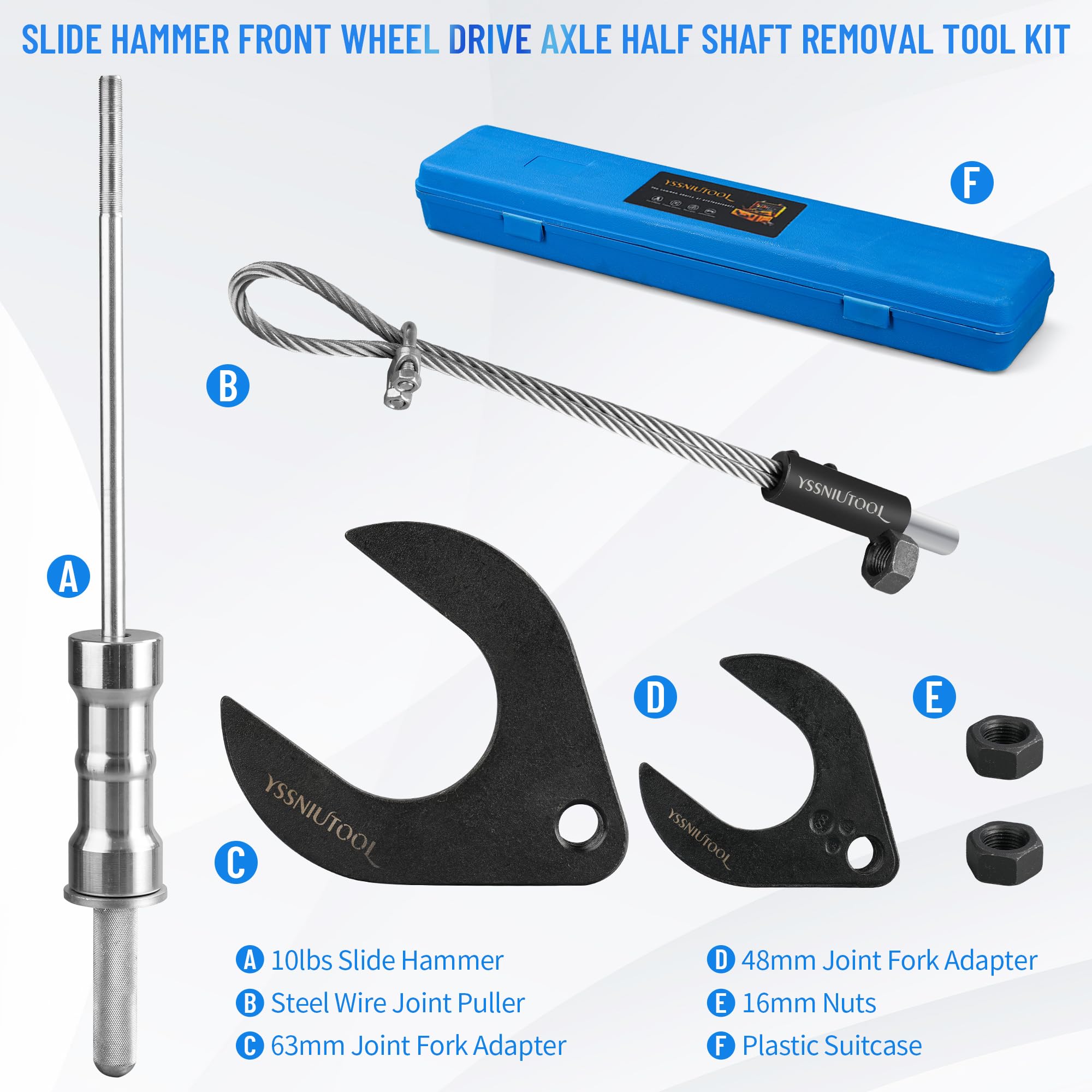 Snapklik.com : Inner CV Joint Puller Slide Hammer Front Wheel Drive ...