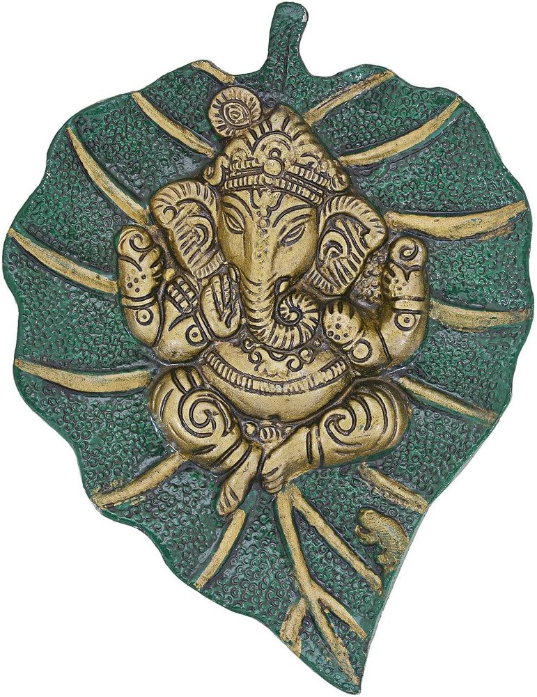 Amazon.com: Jaipuri haat Metal Pan Patta Ganesh decorative wall hanging ...
