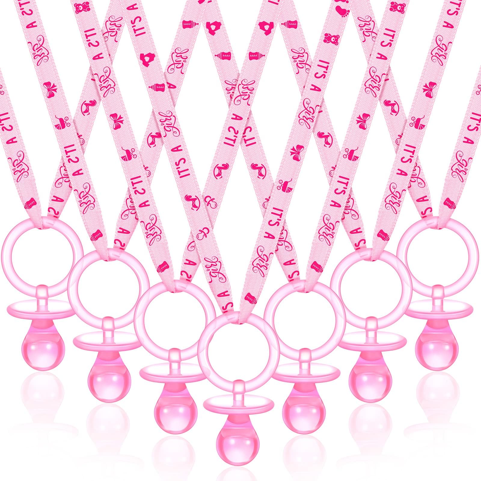 Amazon.com : Coume 36 Pieces Baby Shower Pacifiers Necklace Acrylic ...