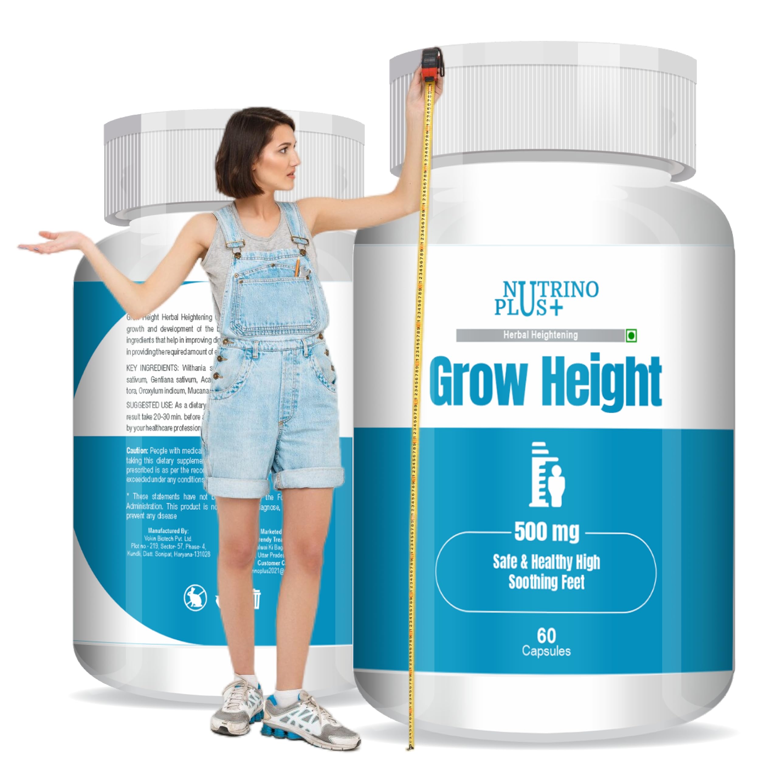 Buy noPlus Grow Height, Body Growth Support 500mg Height Supplement ...