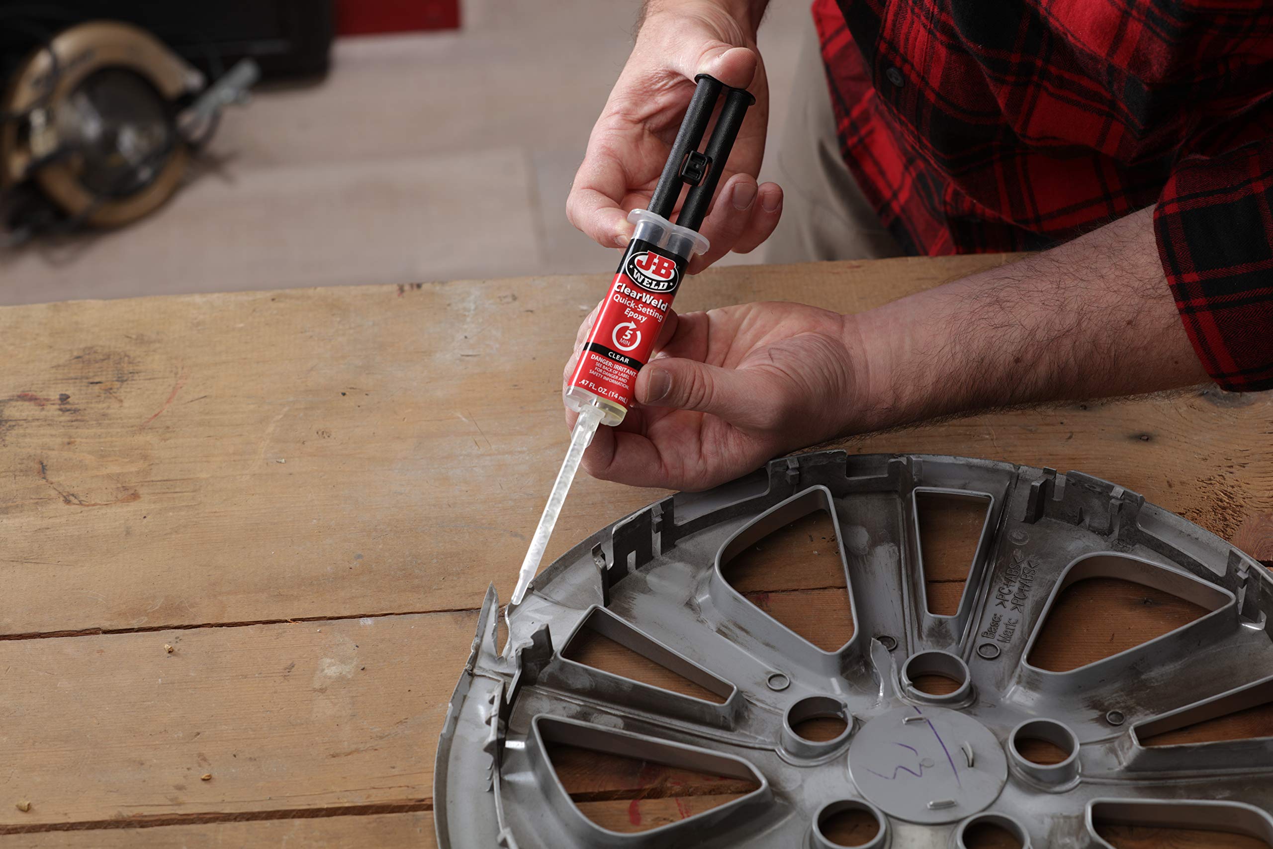 Snapklik.com : J-B Weld ClearWeld 5 Minute Epoxy, Clear, 14ml w/Static Mixer