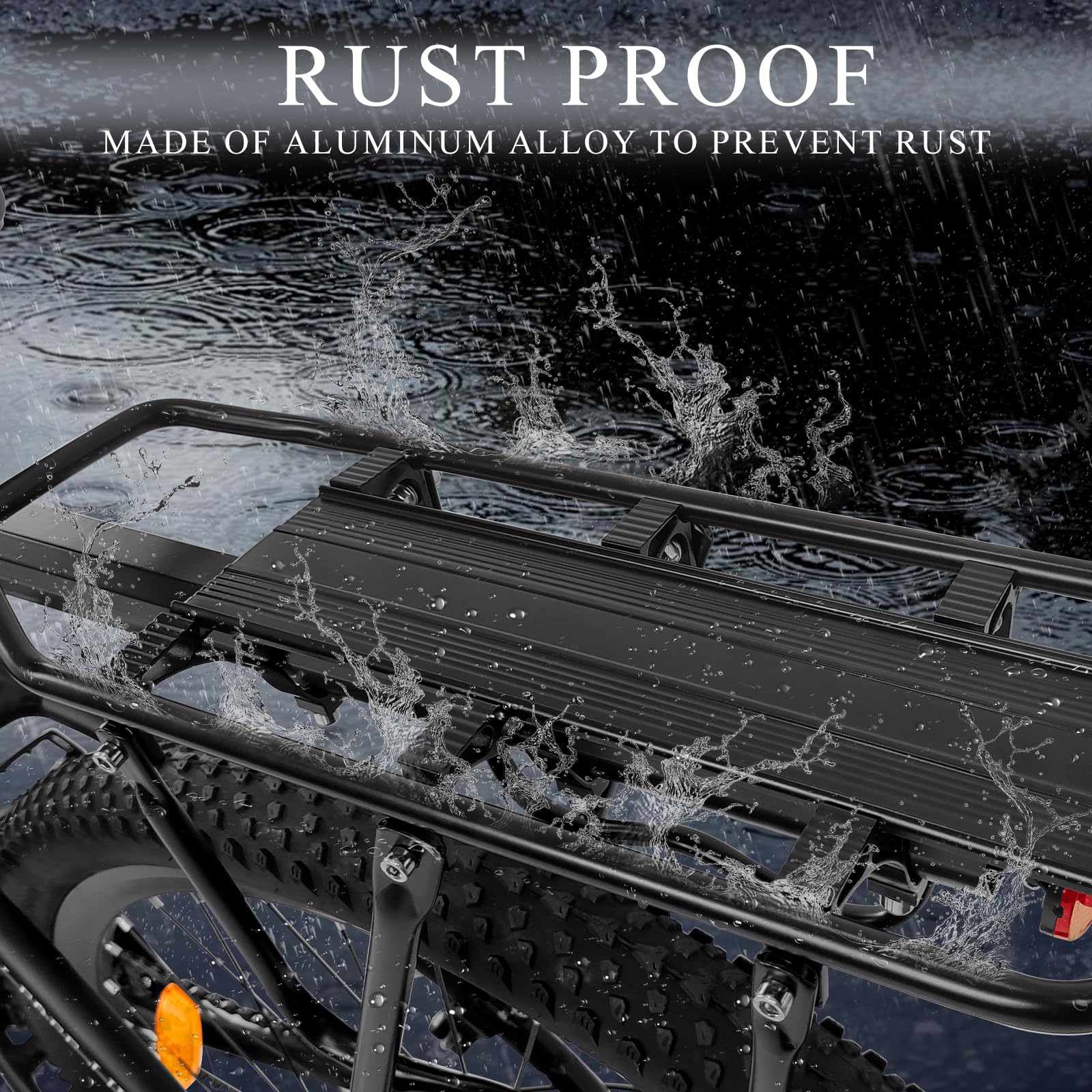 Versatile Rear Bike Rack -110 lbs Load Capacity Bike Cargo Racks- Quick ...