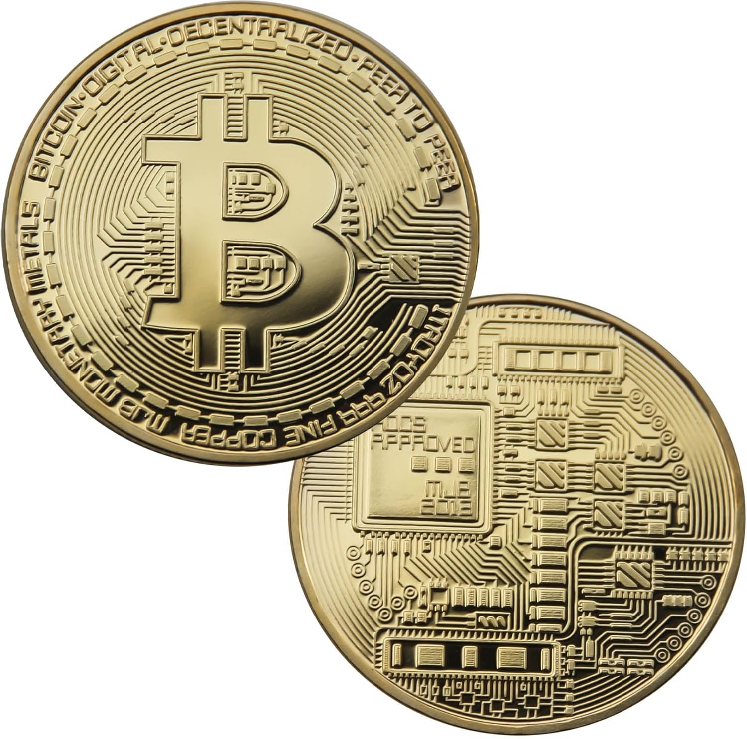 Amazon.com: Bitcoin Coin Commemorative BTC Coins Physical Bitcoin ...