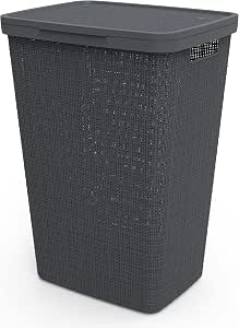 Curver Jute Woven Effect 70% Recycled Rectangular Laundry Hamper 58 ...
