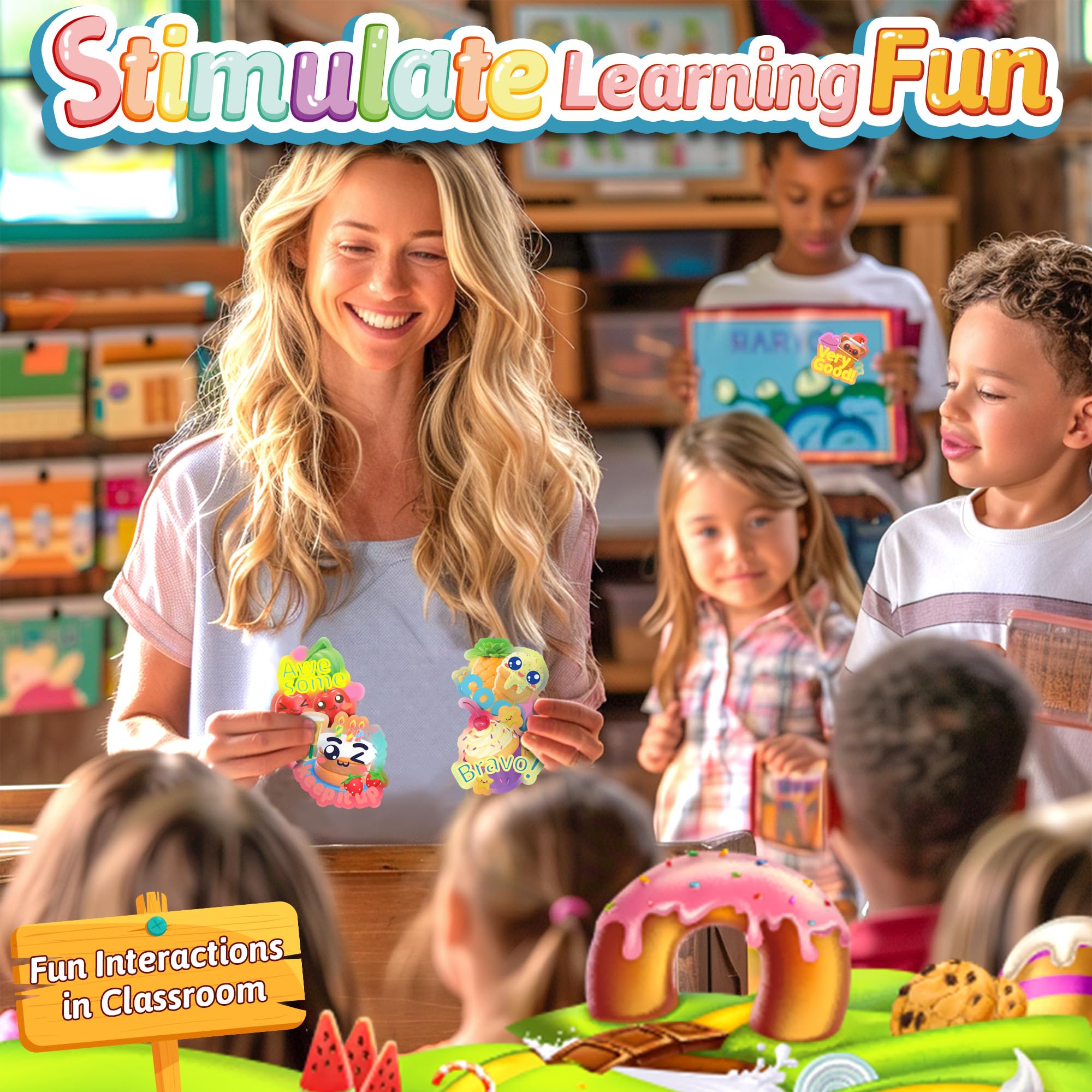 Snapklik.com : 240 Pcs 3D Large Food Scratch And Sniff Stickers ...