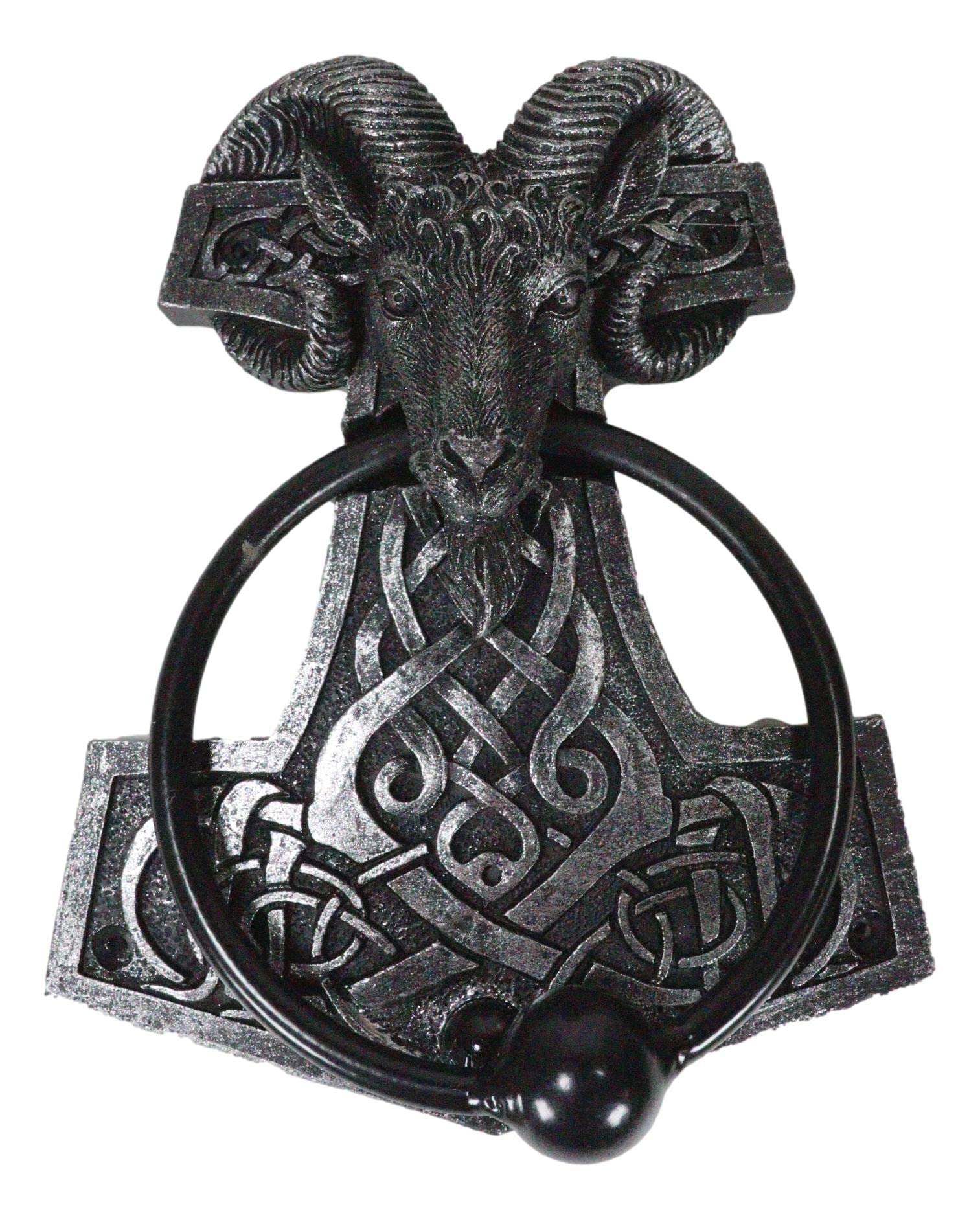 Ebros Gift Viking Ram Skull Thor Hammer Mjolnir With Runes | Desertcart OMAN