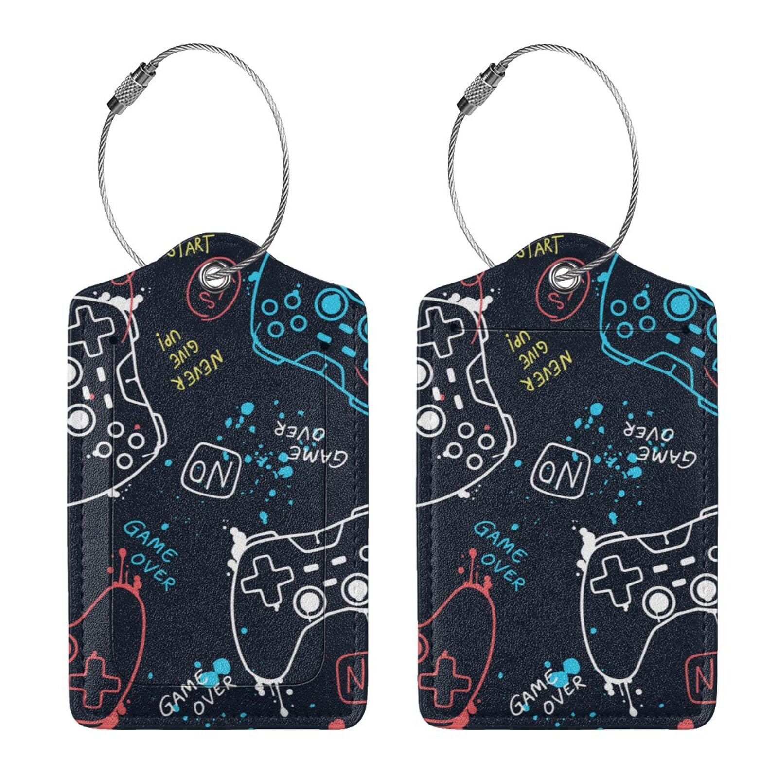 Amazon.com: 2 Pcs Gamer Luggage Tag for Suitcase, Cute Gamepad Player ...