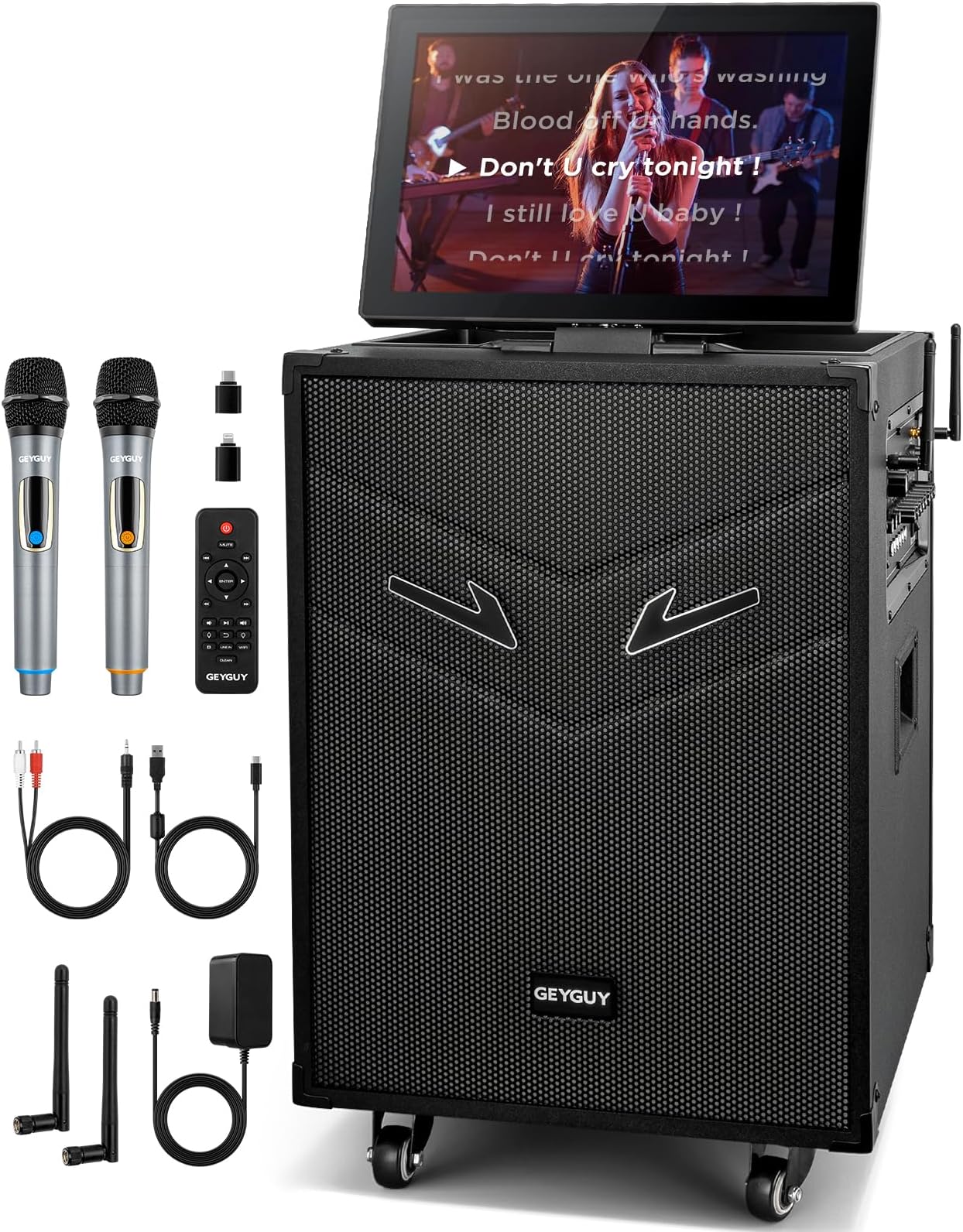 Amazon.com: WiFi Karaoke Machine with Lyrics Display Screen for Adults ...