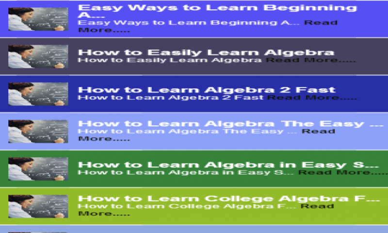 Learn Algebra - App on Amazon Appstore